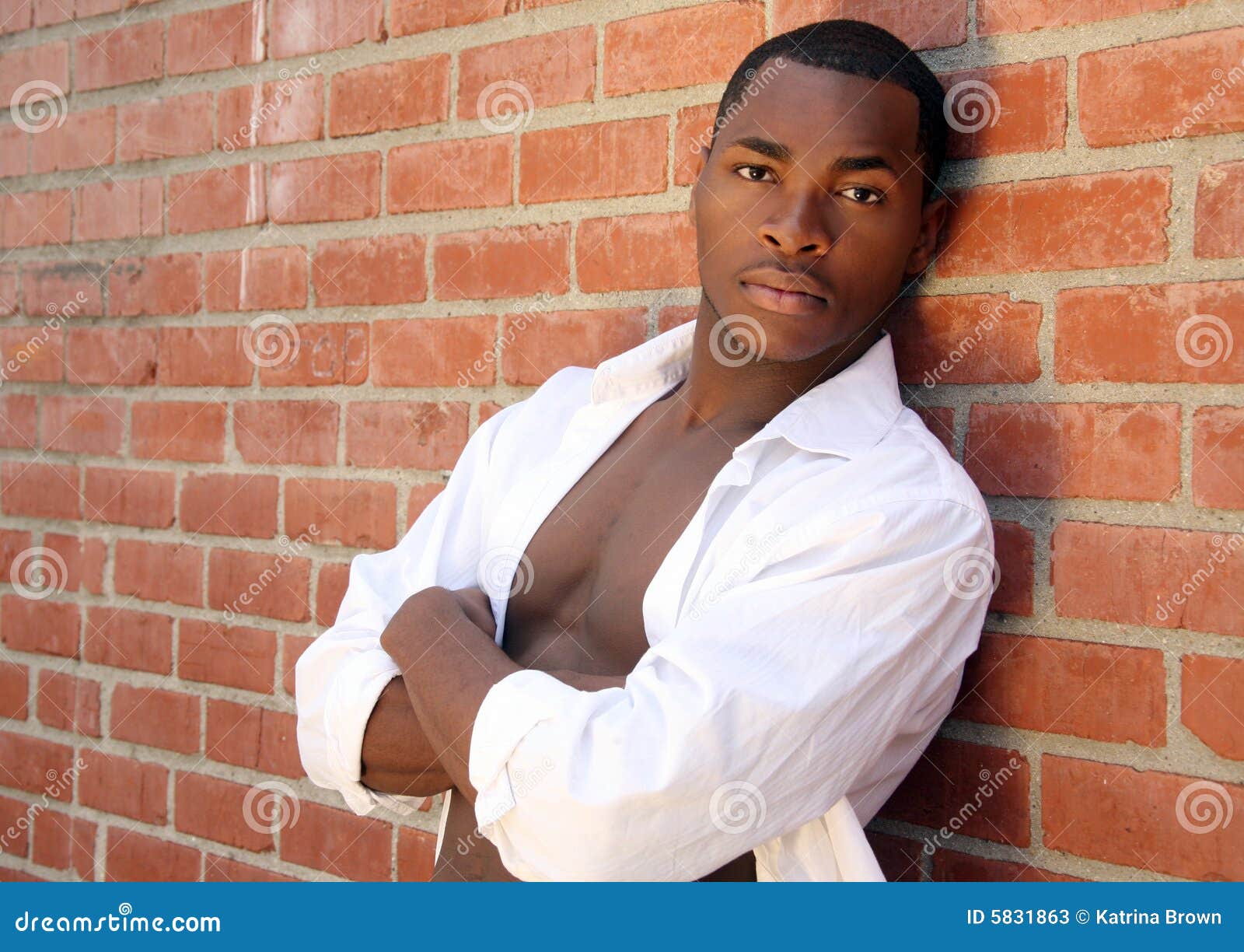 Handsome Male Model with Arms Crossed Stock Image - Image of expression ...