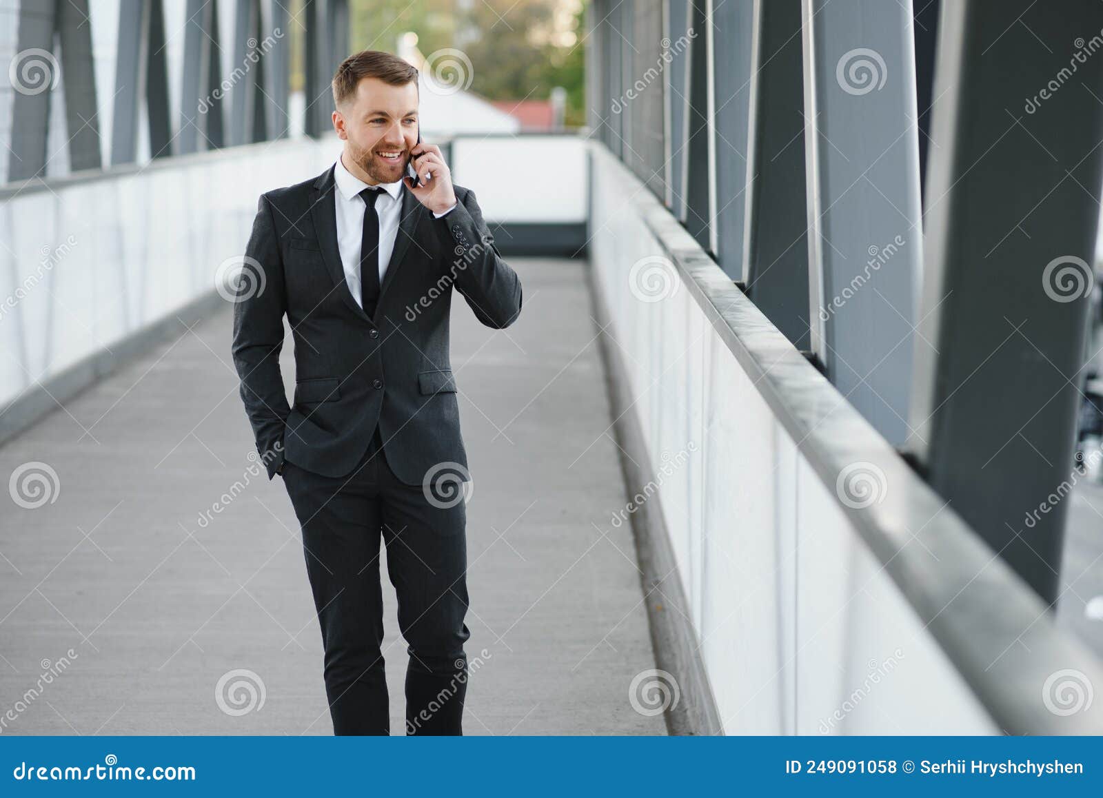 Handsome Male Model Posing Wearing a Back Suit. Stock Photo - Image of ...