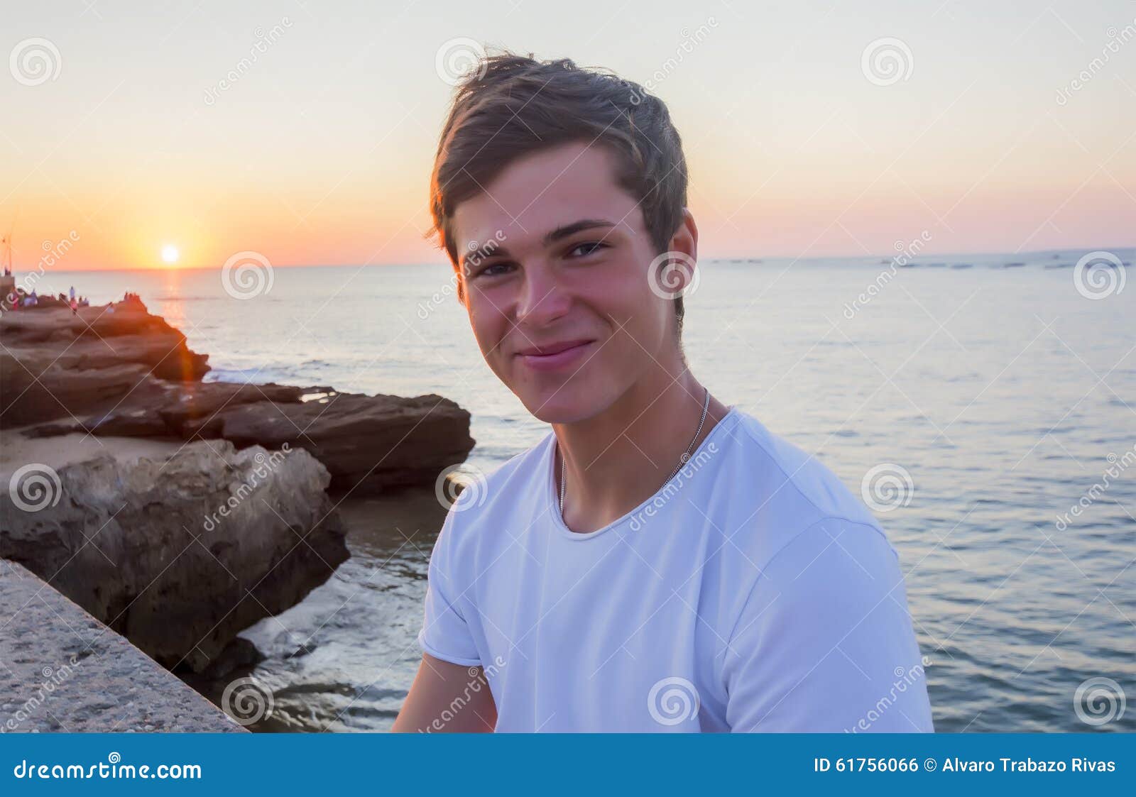 Handsome Male Model Smiling after Sunset Stock Photo - Image of model ...