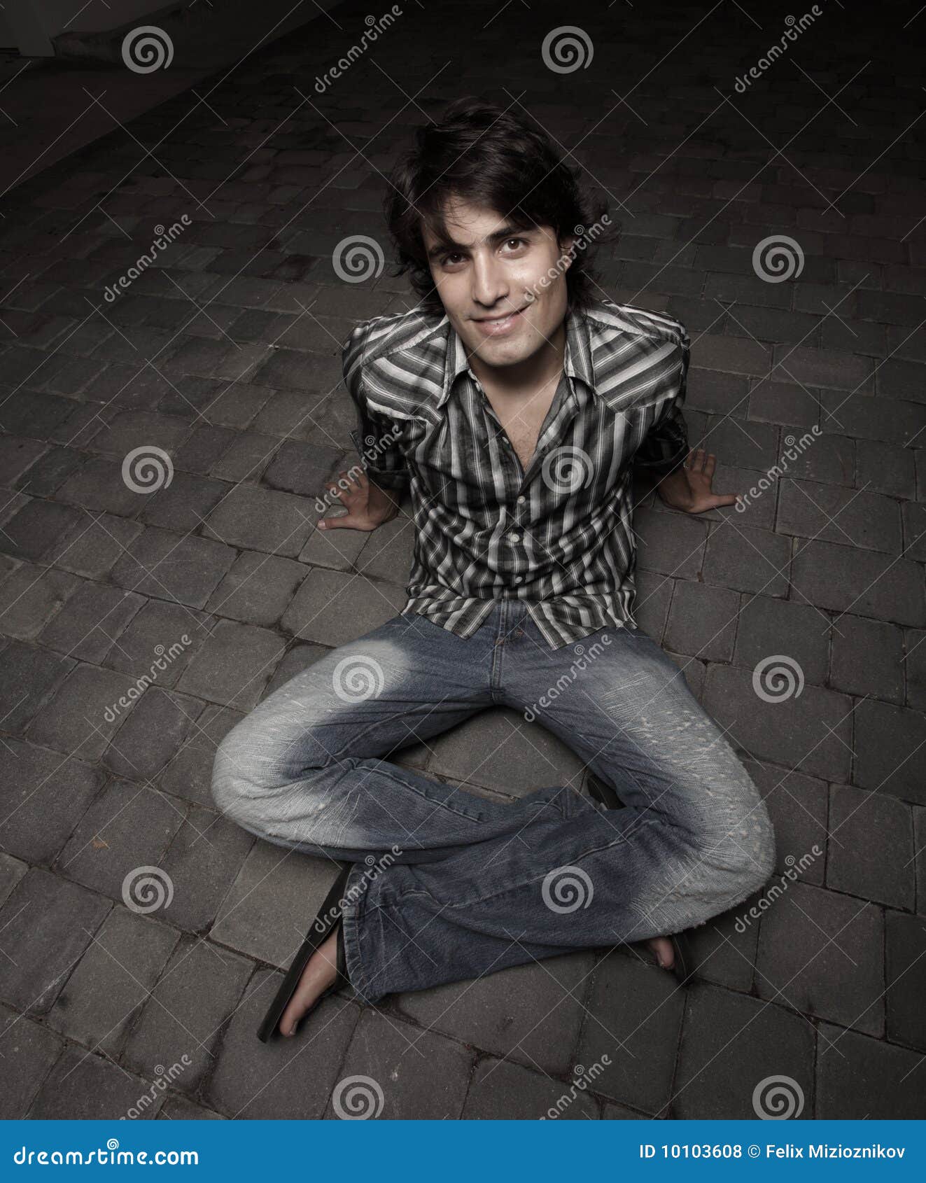 Handsome male sitting stock photo. Image of adult, happy - 10103608