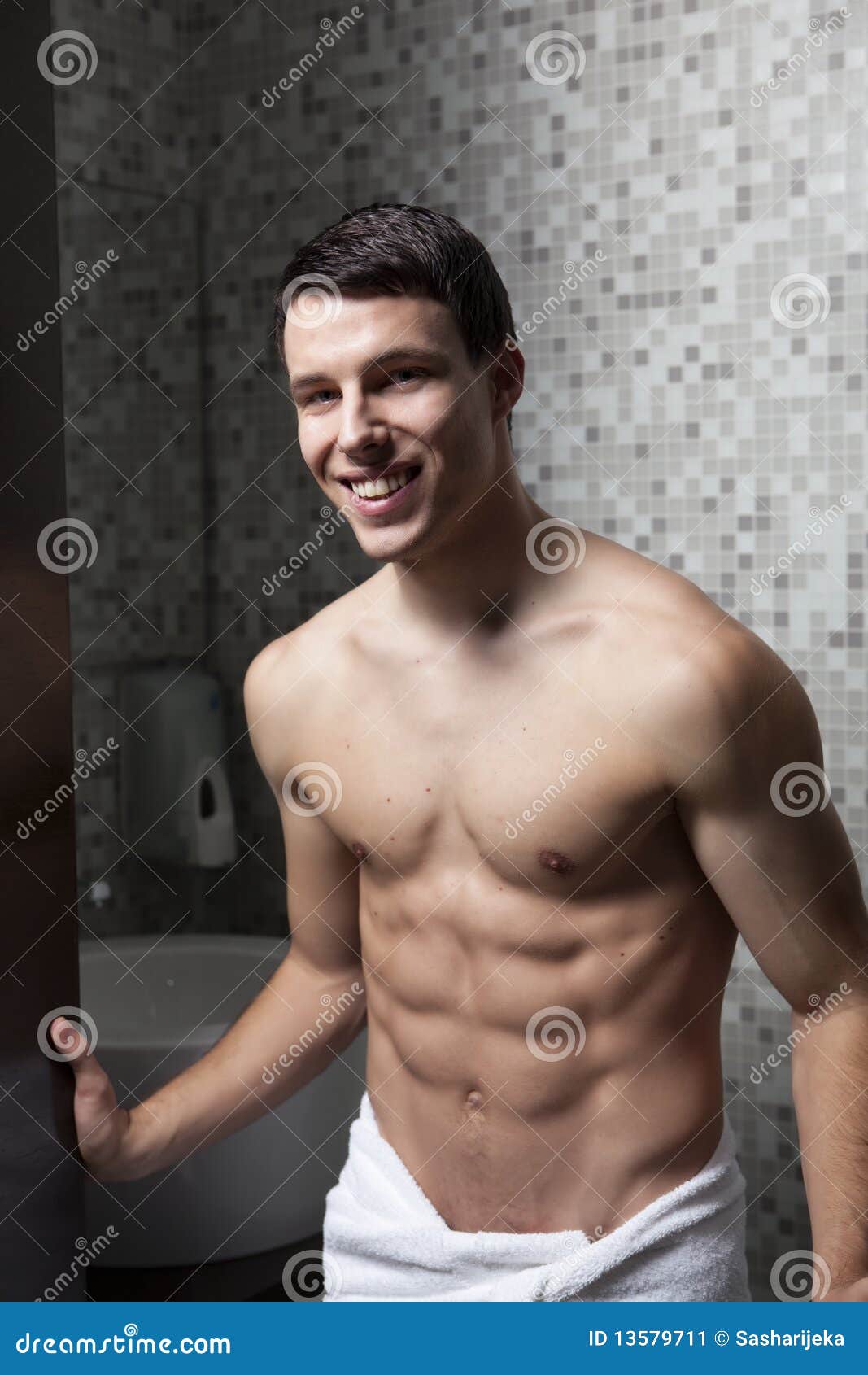 Handsome Male in the Spa stock image. Image of body, balance - 13579711