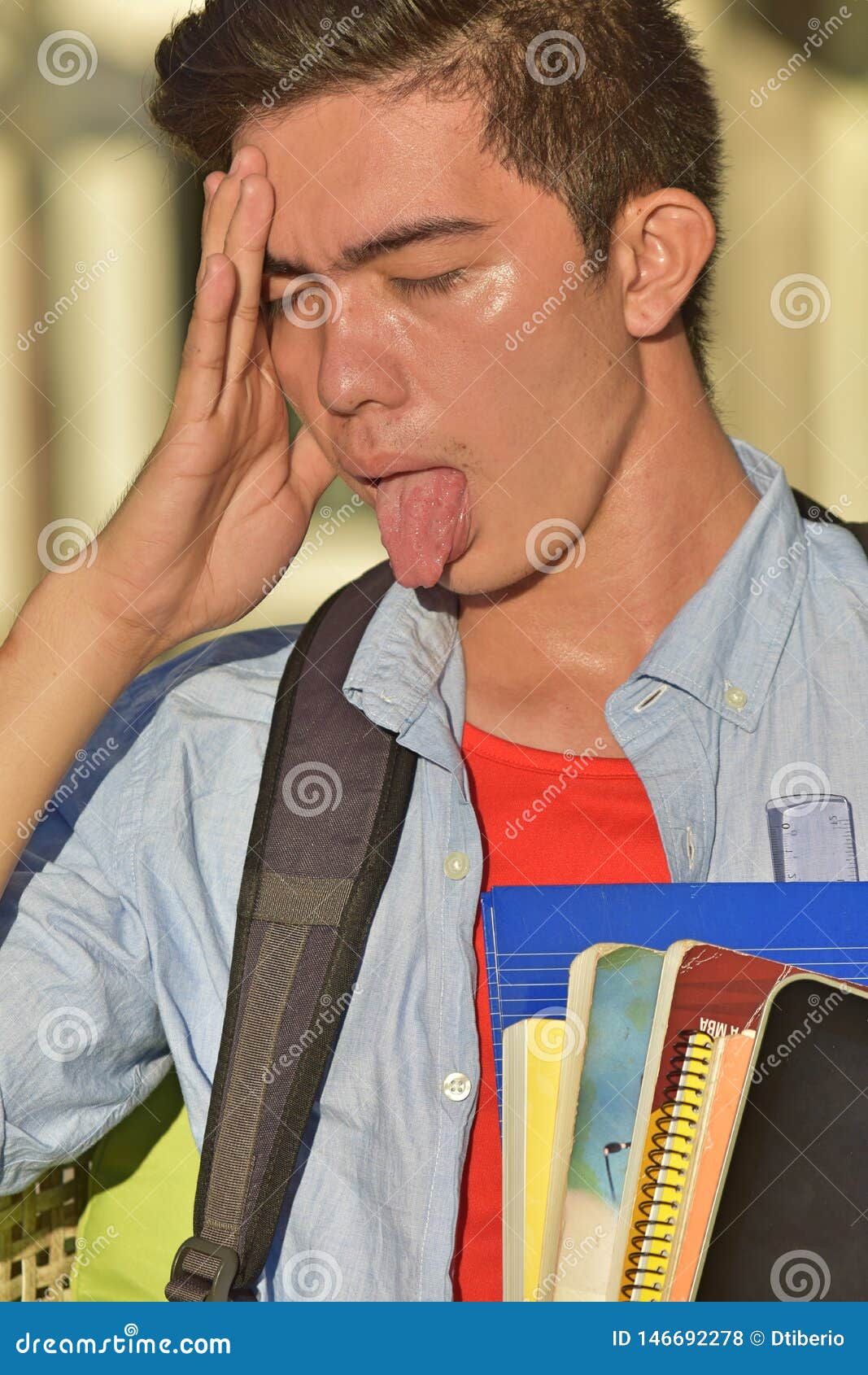Handsome Male Student Poor Health Stock Photo - Image of pupils, looks ...