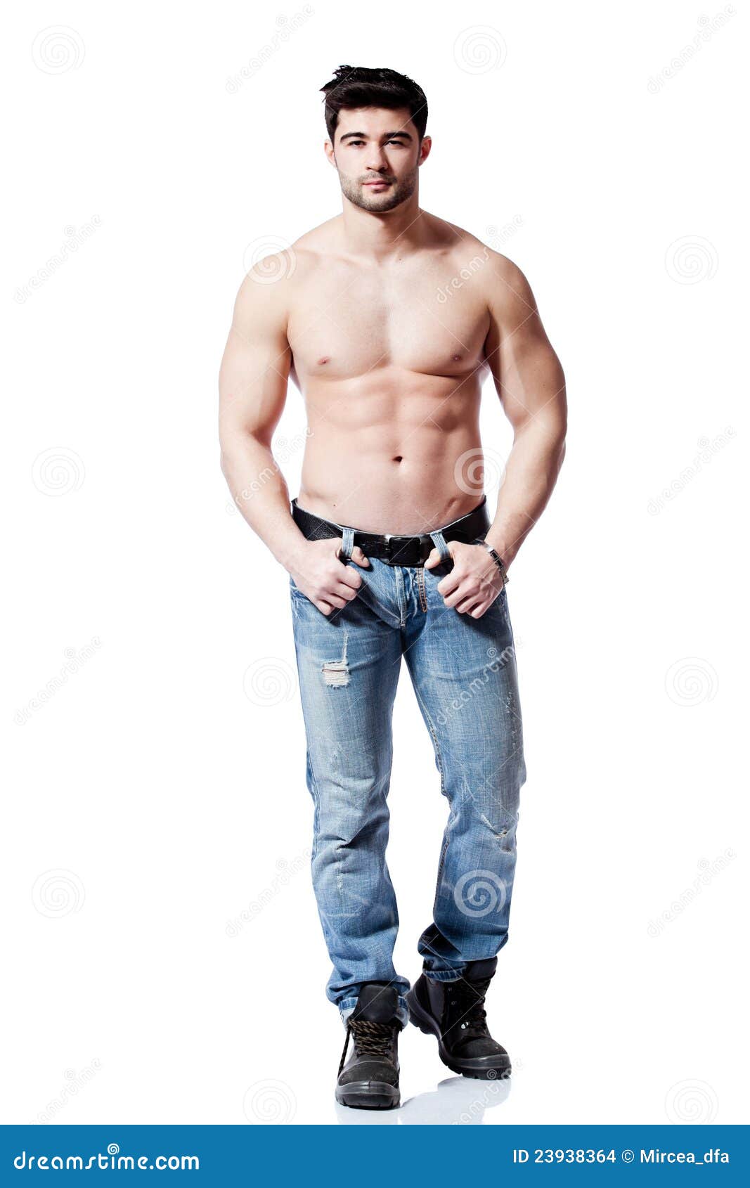 Handsome man stock photo. Image of adult, hairstyle, muscular - 23938364