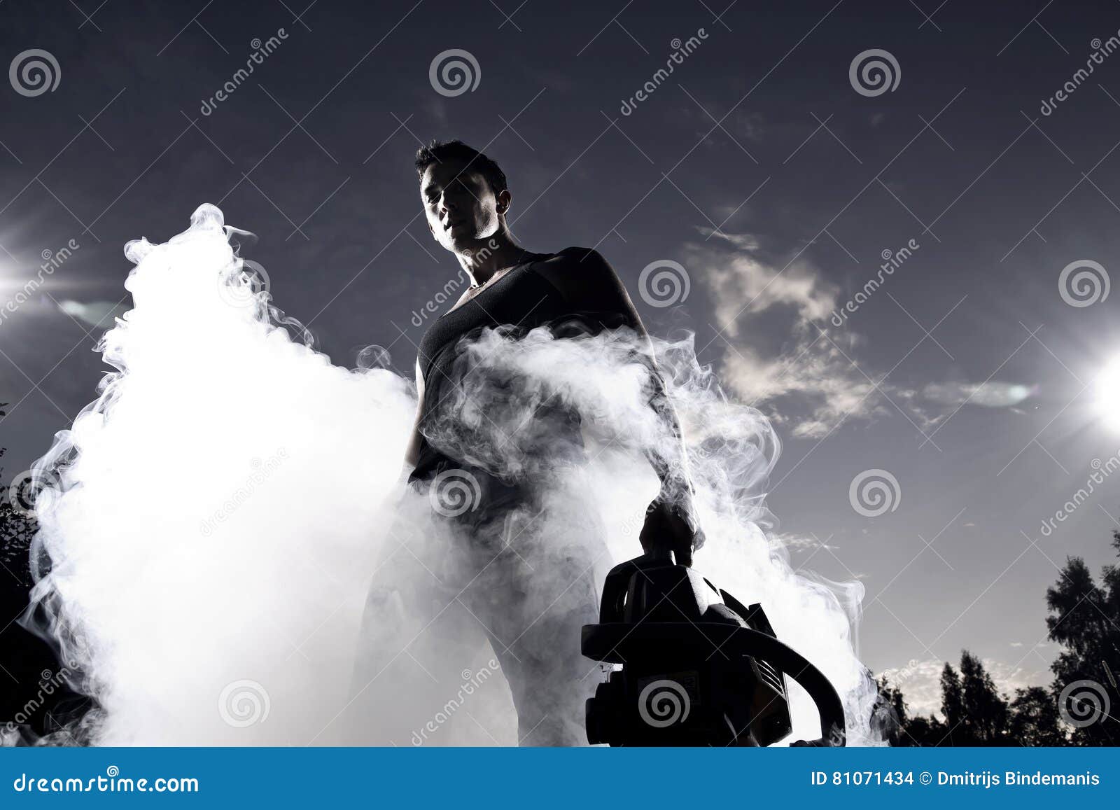 Handsome Man and Abstract Smoke Stock Photo - Image of insurance ...