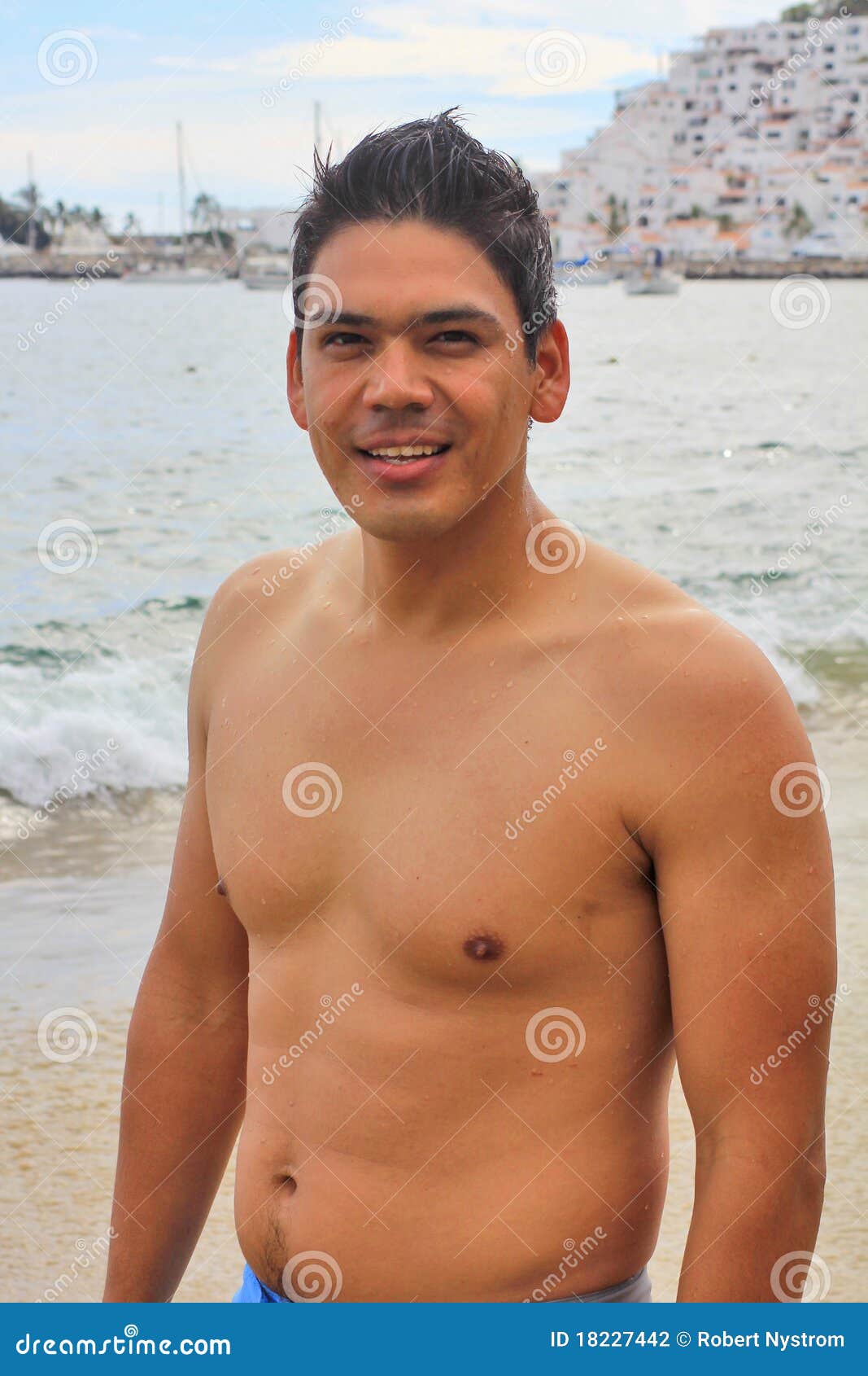 Handsome man on a Beach stock photo. Image of happy, person - 18227442