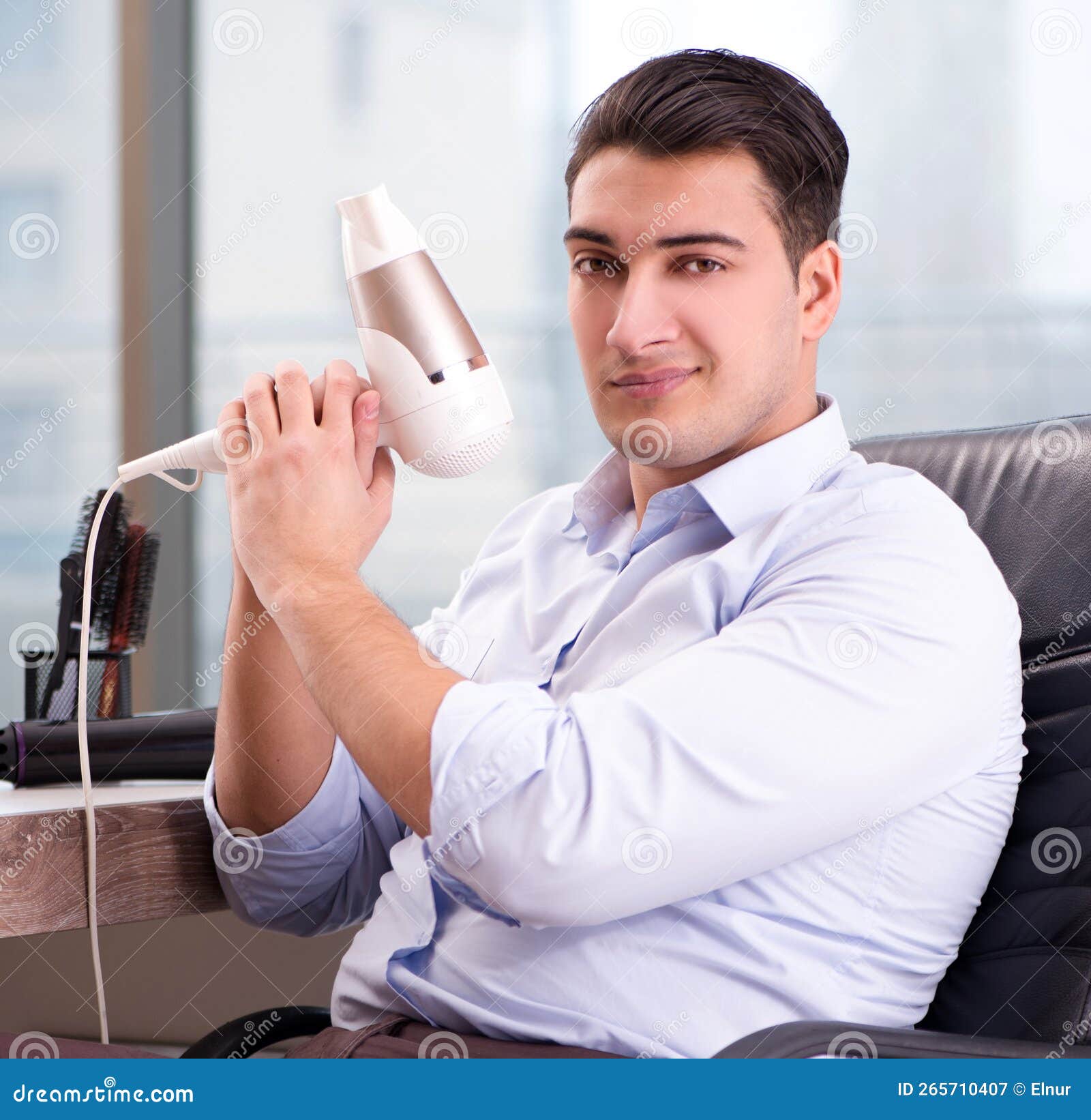 Handsome Man in Beauty Salon Stock Image - Image of care, beauty: 265710407