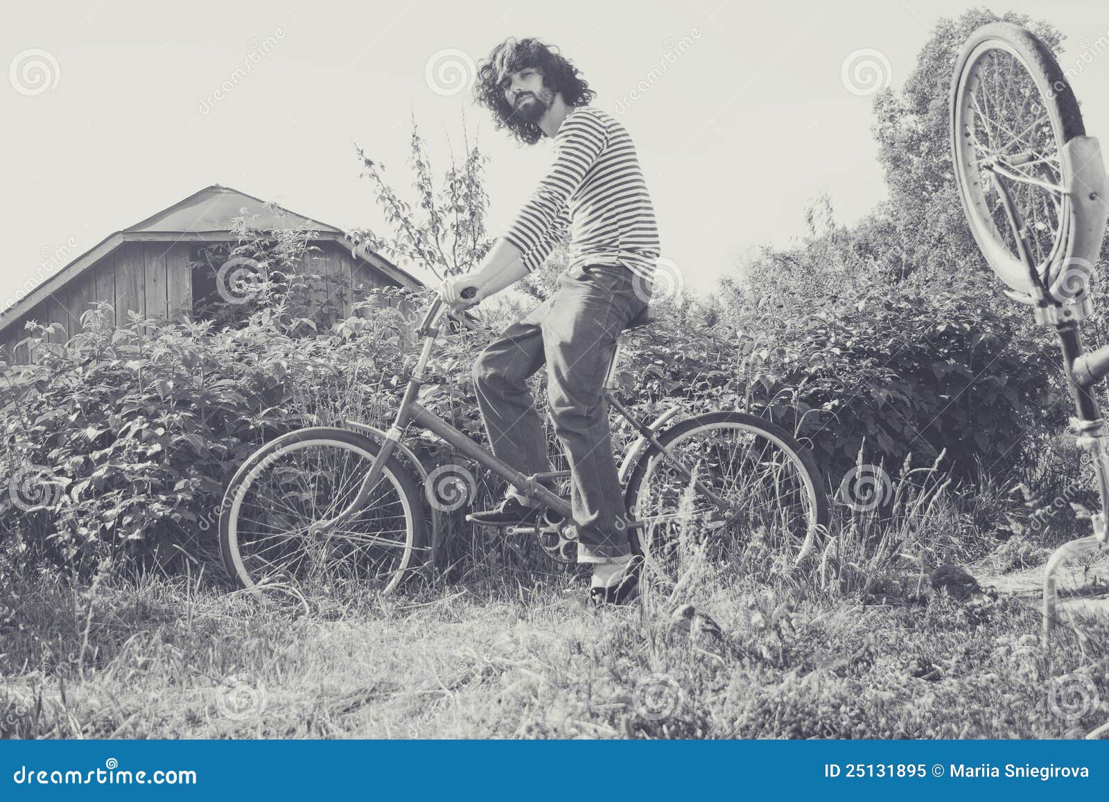 Handsome man on bicycle stock image. Image of dream, view - 25131895