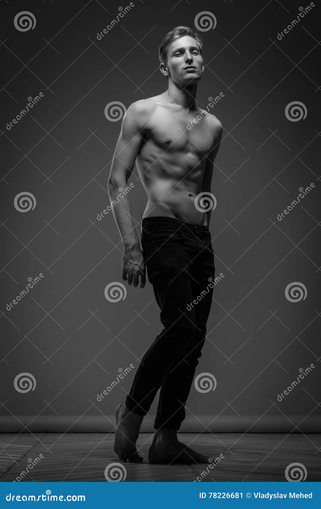 Handsome Man in Black Jeans Stock Image - Image of hair, fashion: 78226681