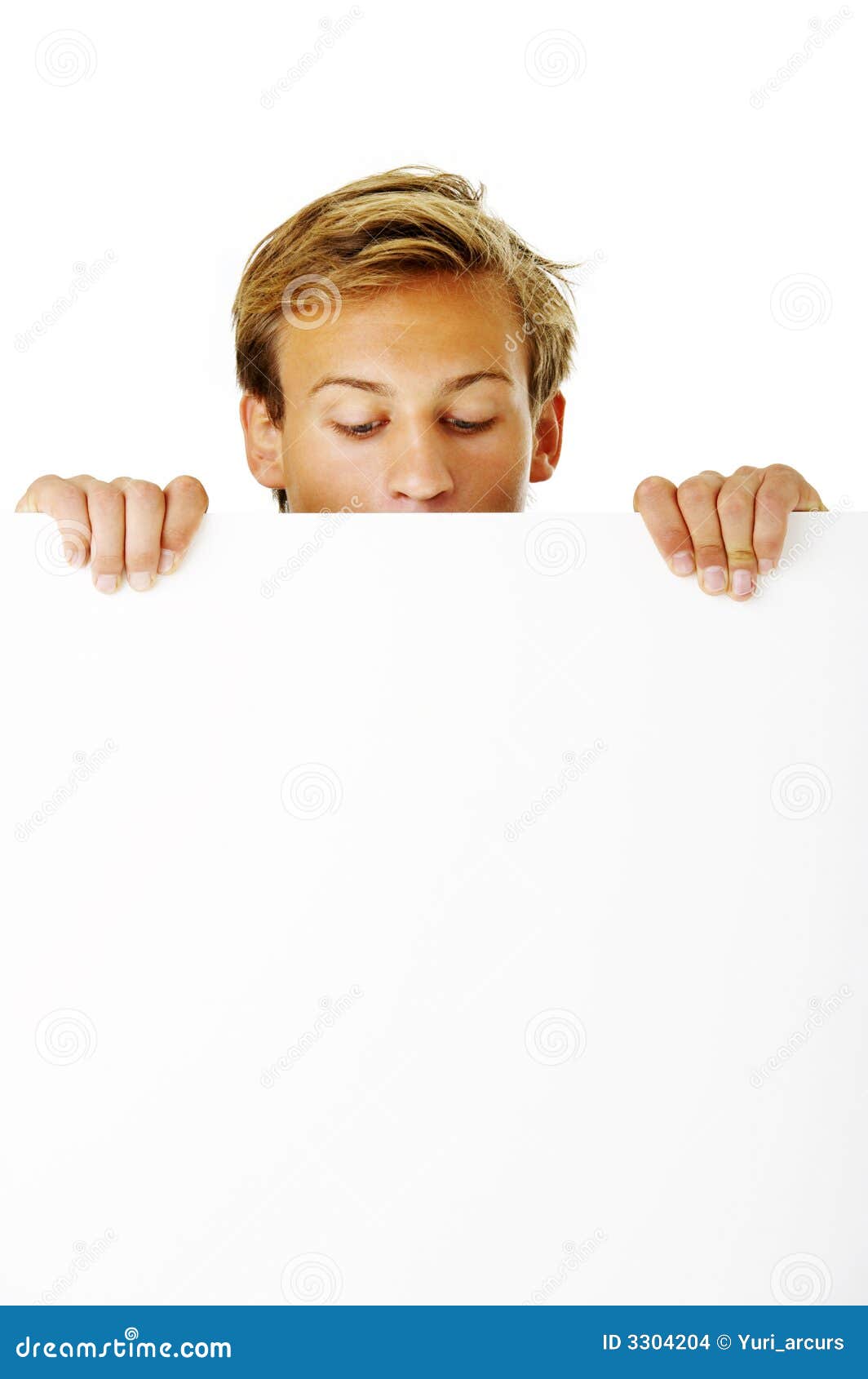 Handsome man with board stock photo. Image of positive - 3304204