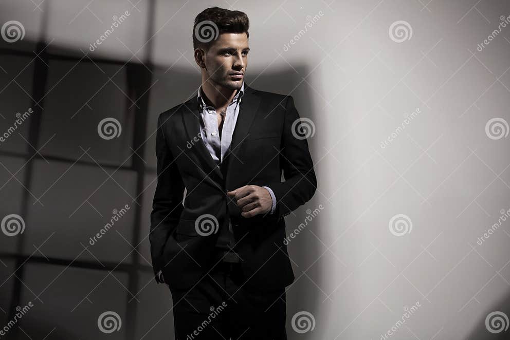 Handsome Man in Business Pose Stock Photo - Image of hair, caucasian ...