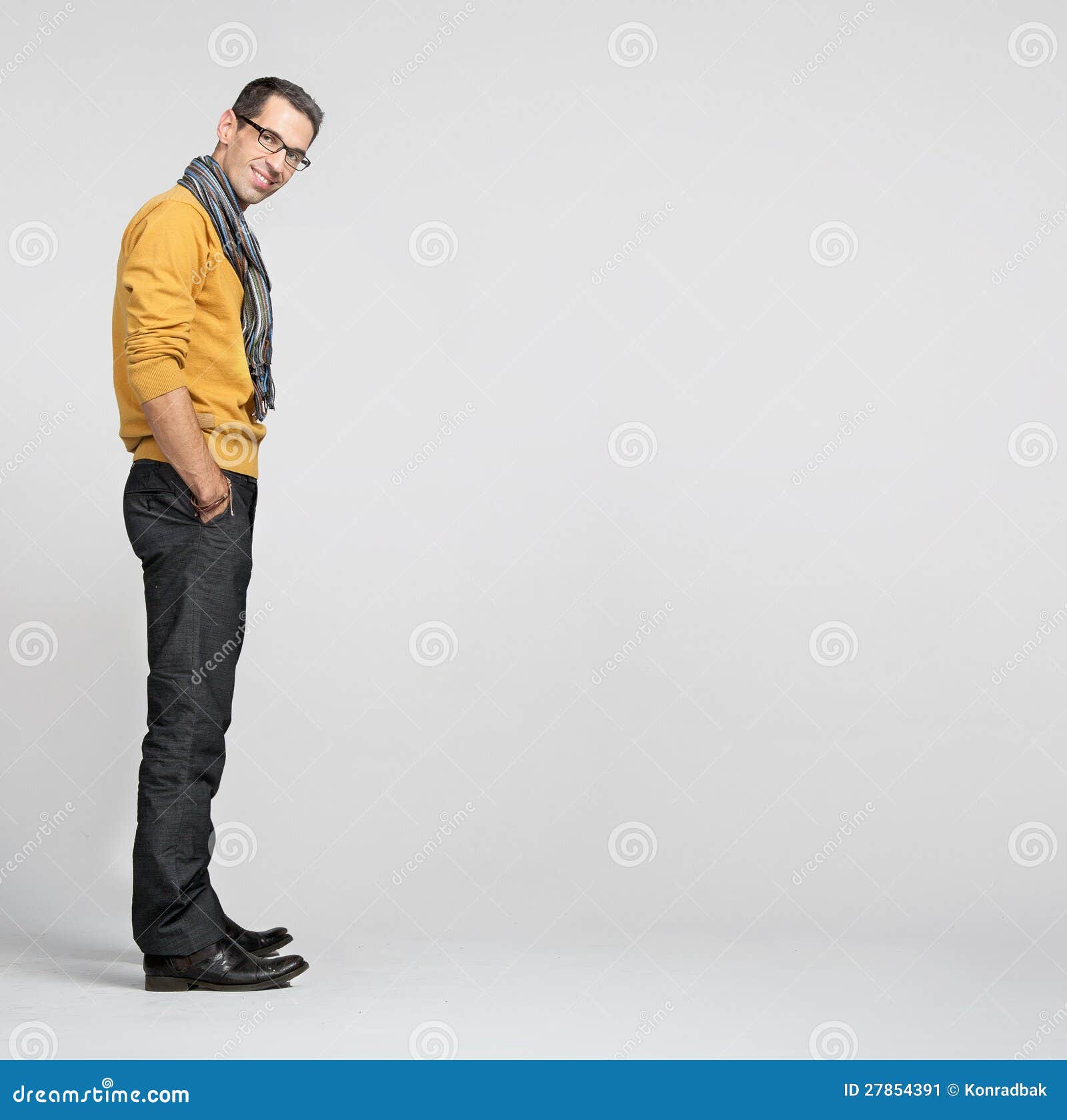 Handsome Man Casually Leaning Against the Wall Stock Image - Image of ...