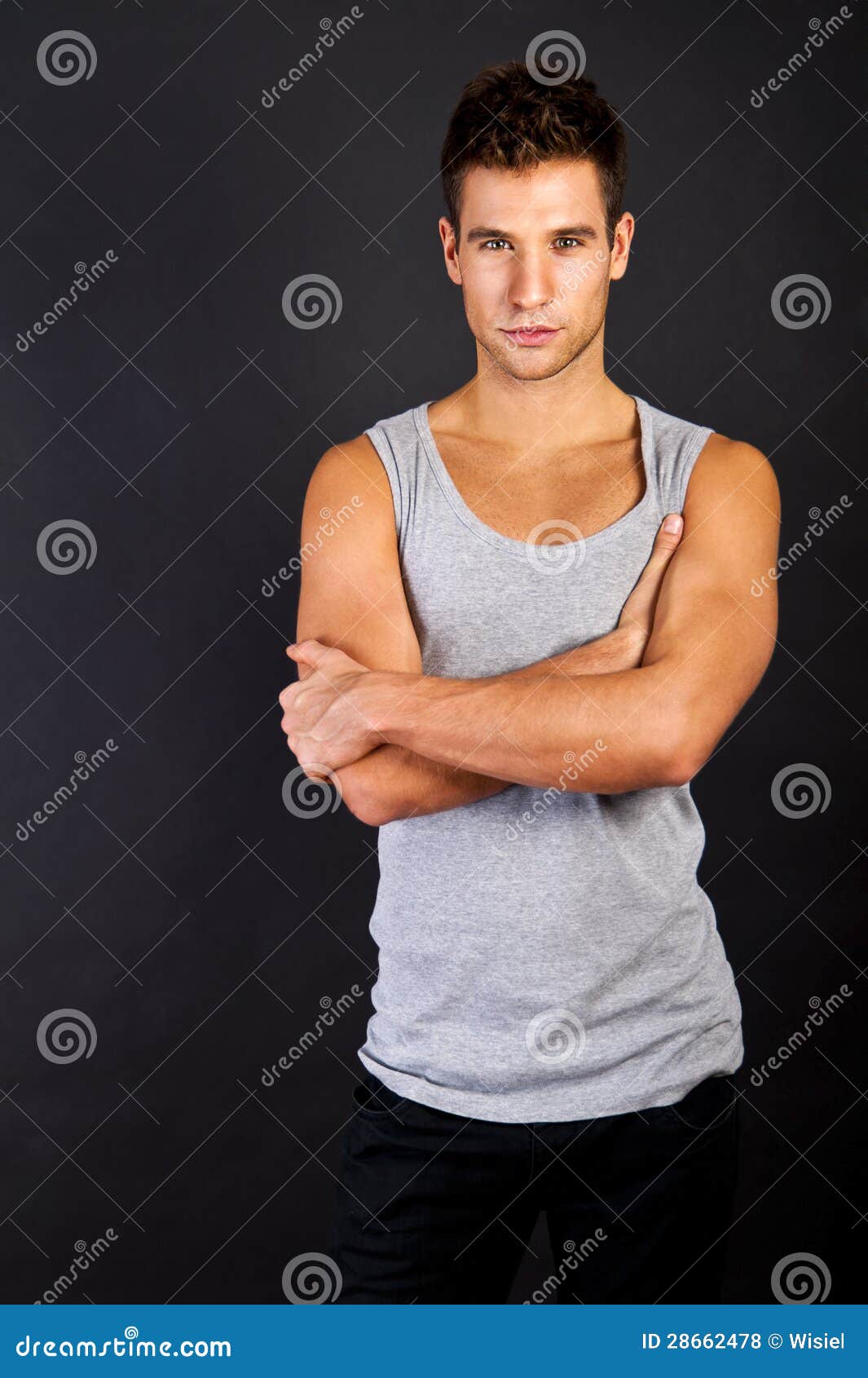 Handsome Man Casually Leaning Against the Wall Stock Photo - Image of ...