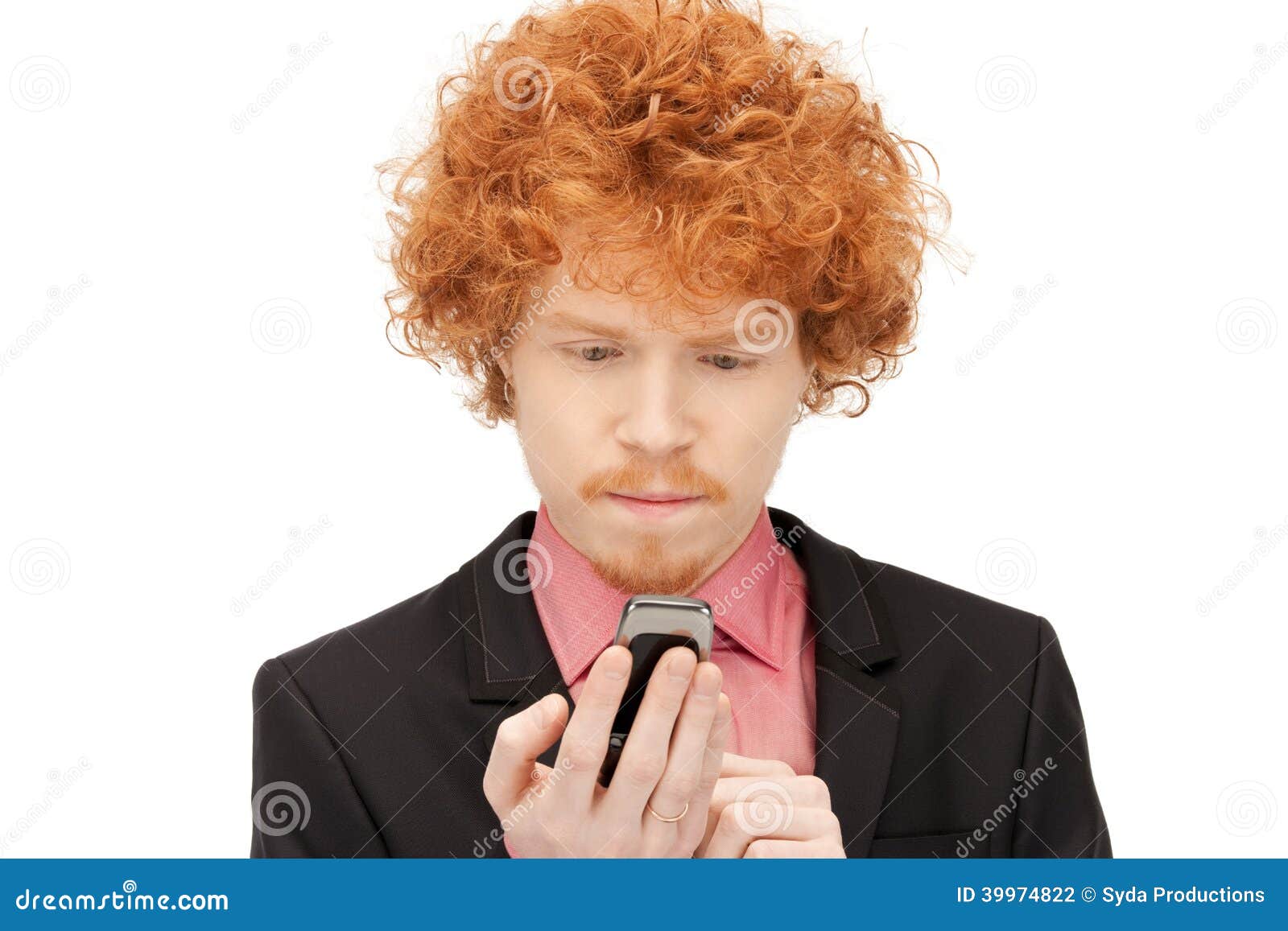 Handsome Man with Cell Phone Stock Photo - Image of information ...