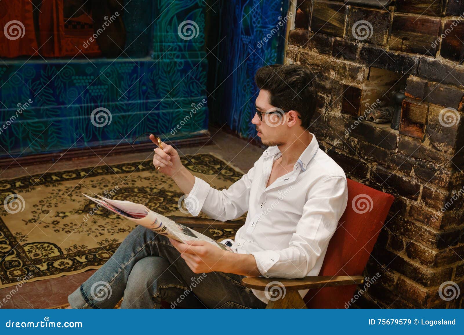 A Handsome Man is Checking His Watch Stock Image - Image of hand, aware ...