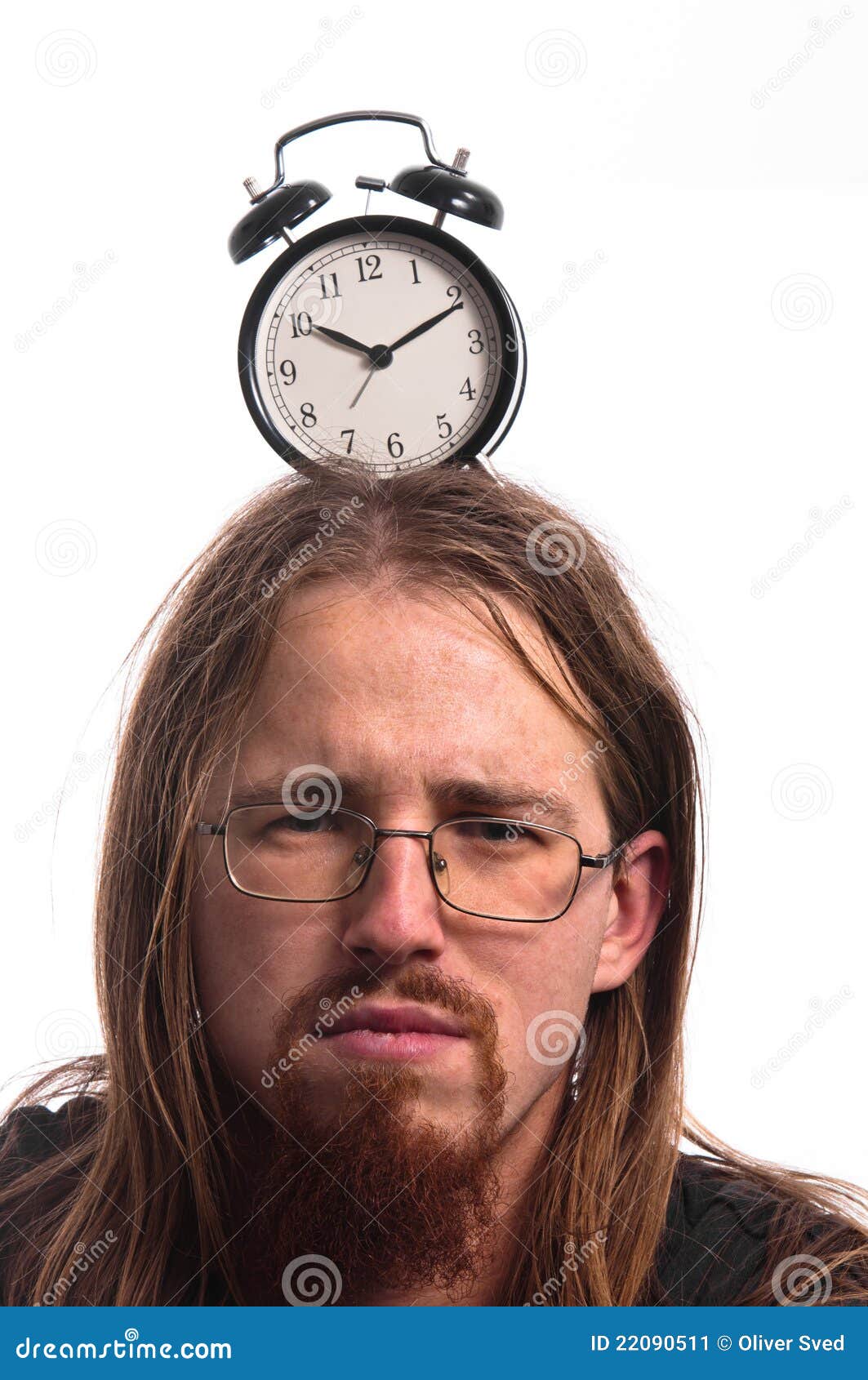 Handsome man with clock stock image. Image of portrait - 22090511