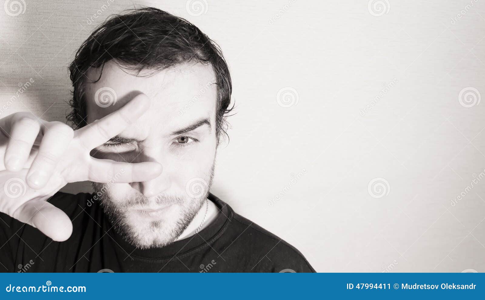 Handsome Man , Closed One Eye Stock Image - Image of pose, heartthrob ...