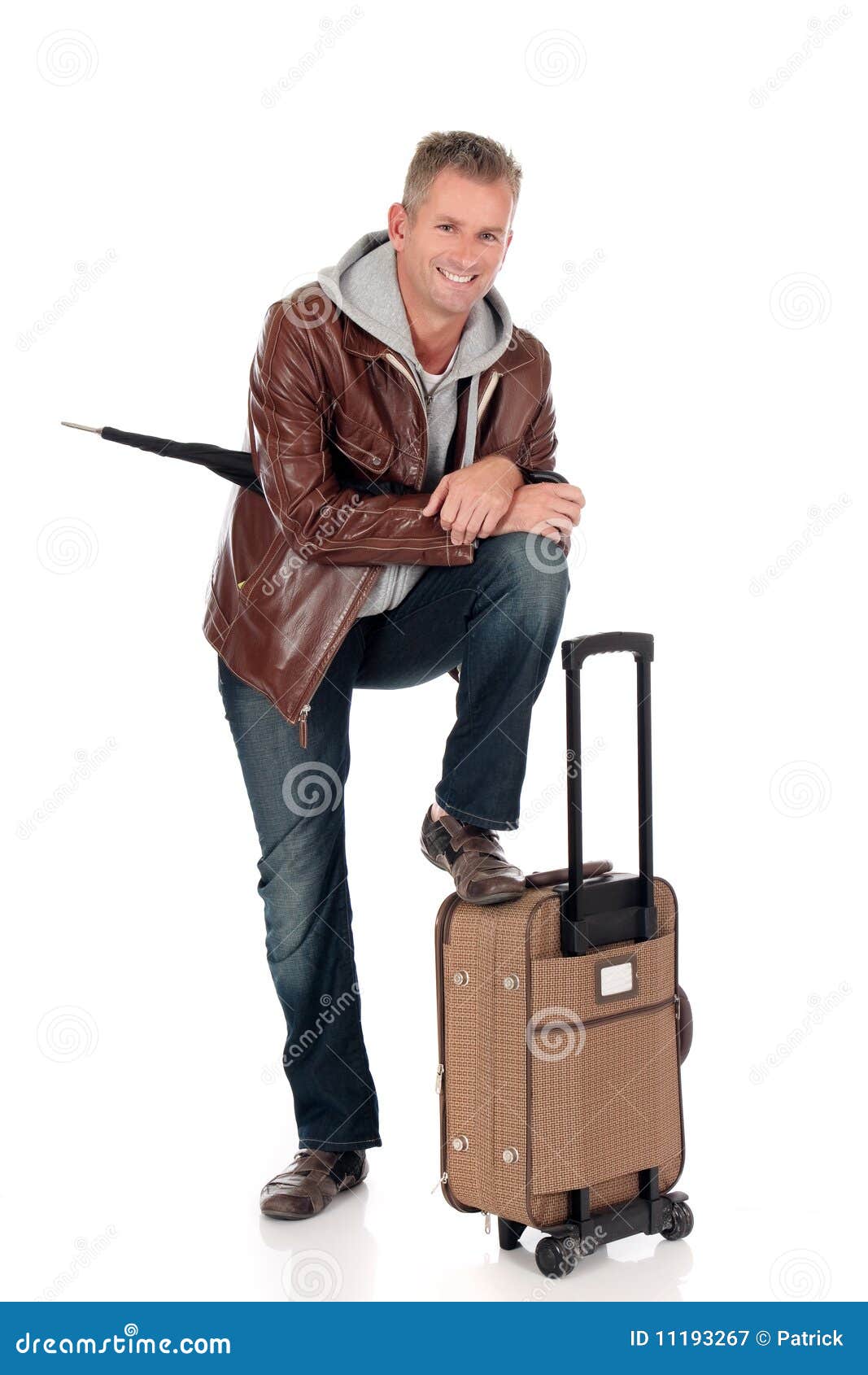 Handsome man, commuter stock image. Image of suitcase - 11193267