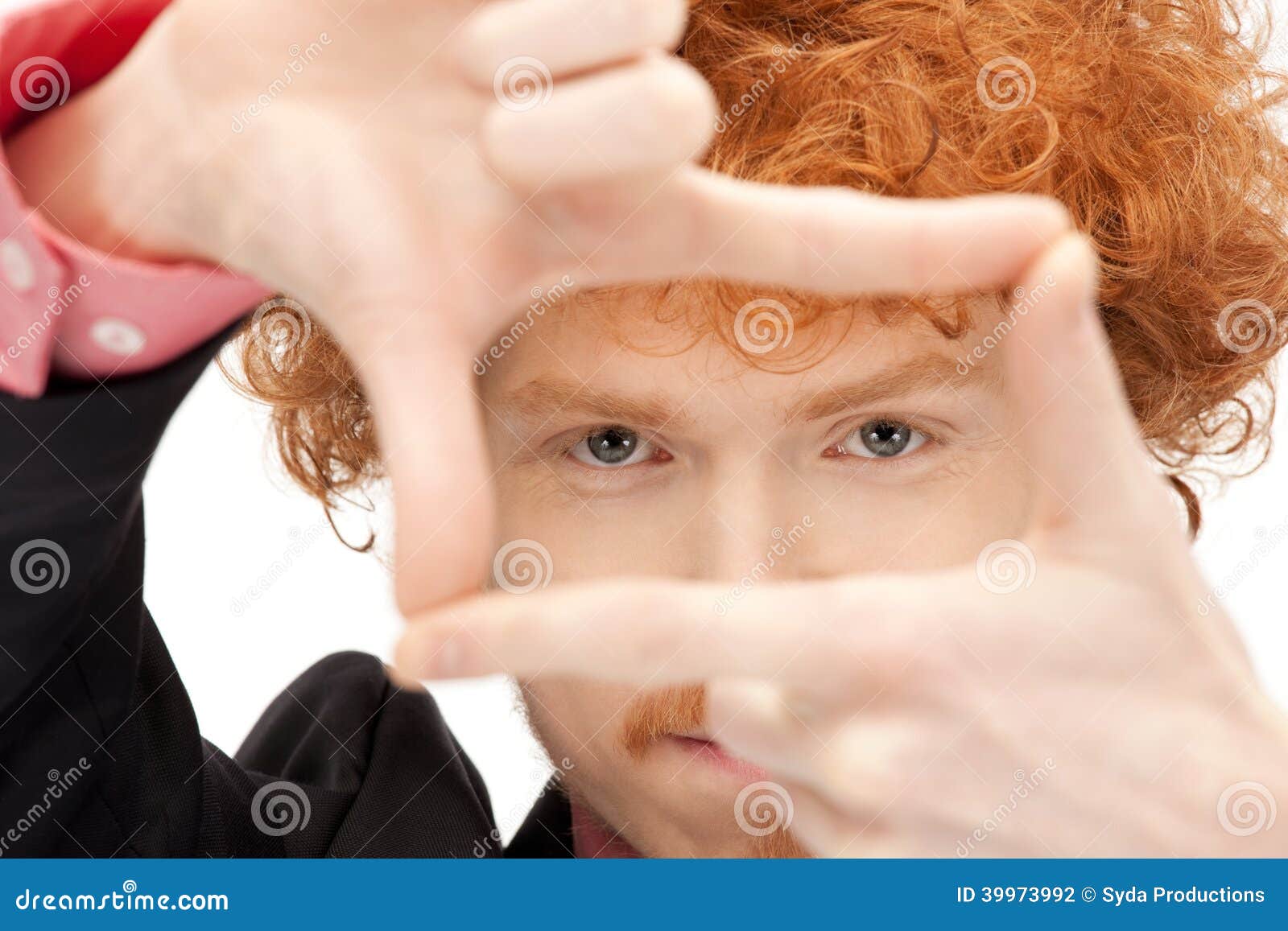 Handsome Man Creating a Frame with Fingers Stock Photo - Image of ...