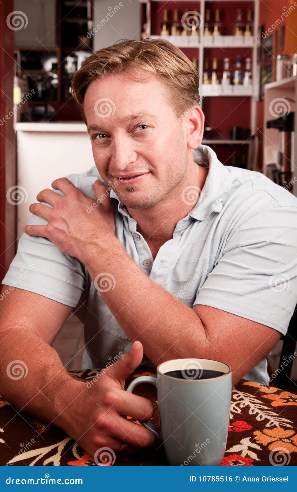 Handsome Man with Cup of Coffee Stock Photo - Image of alone, caffeine ...
