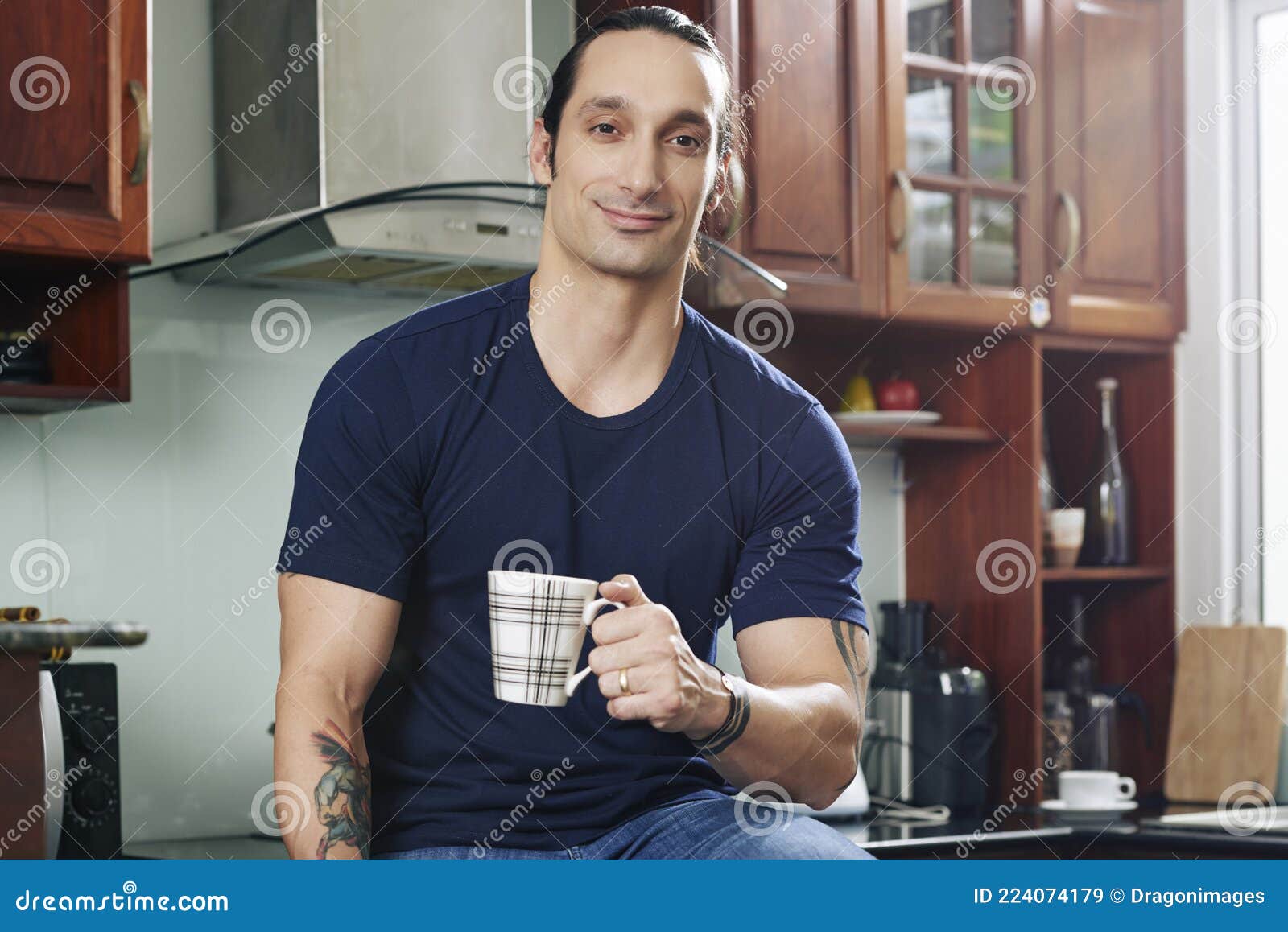 Handsome Man with Cup of Coffee Stock Image - Image of confidence ...