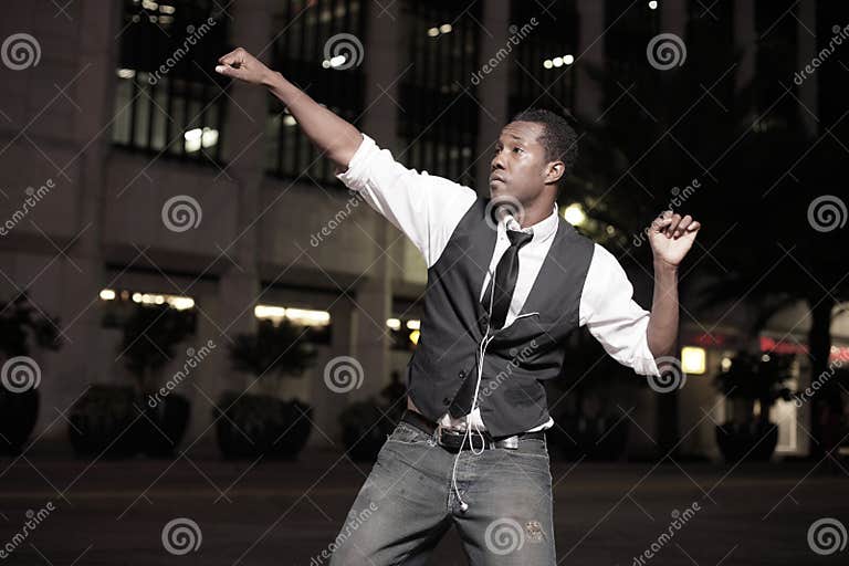 Handsome man dancing stock photo. Image of dance, urban - 11891036