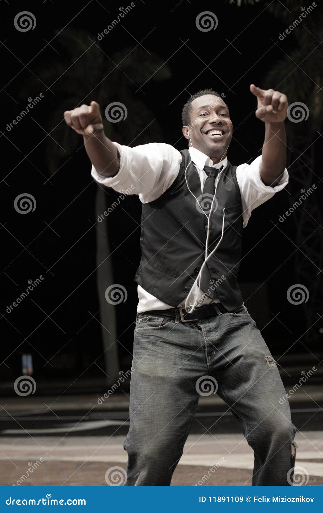 Handsome man dancing stock image. Image of trend, night - 11891109