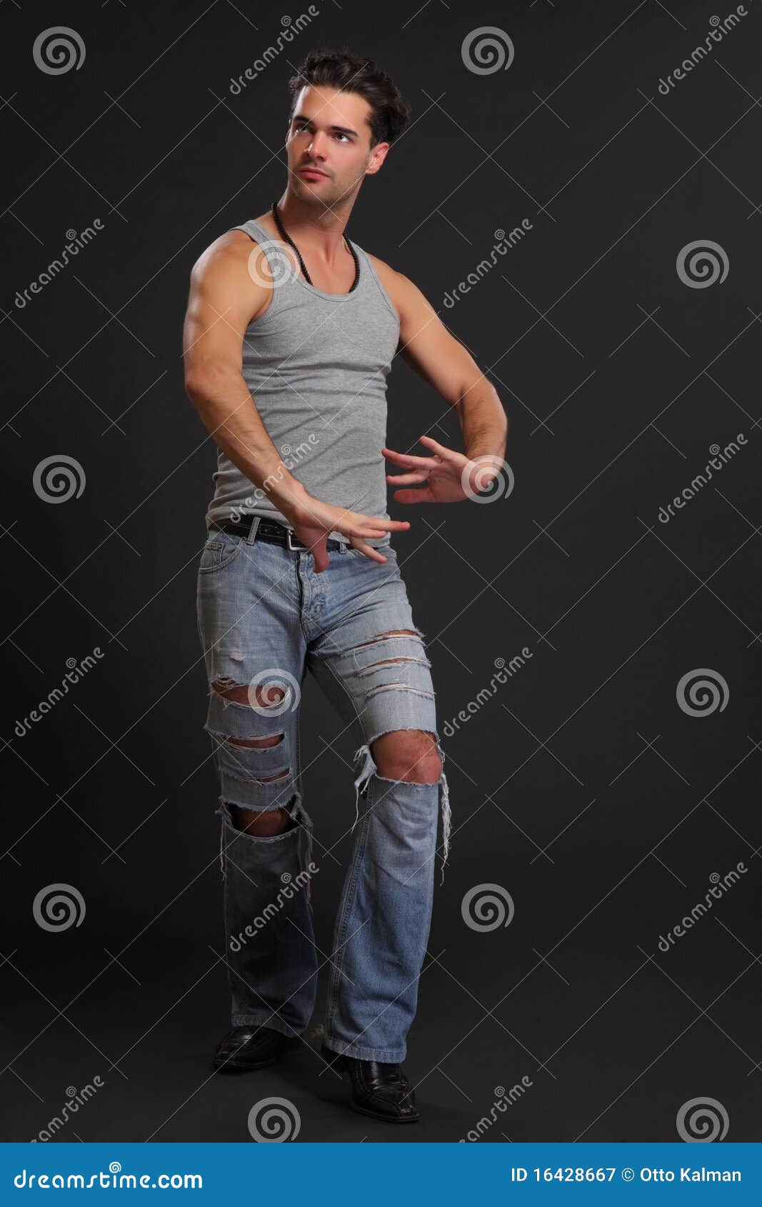 Handsome man dancing stock image. Image of slim, person - 16428667