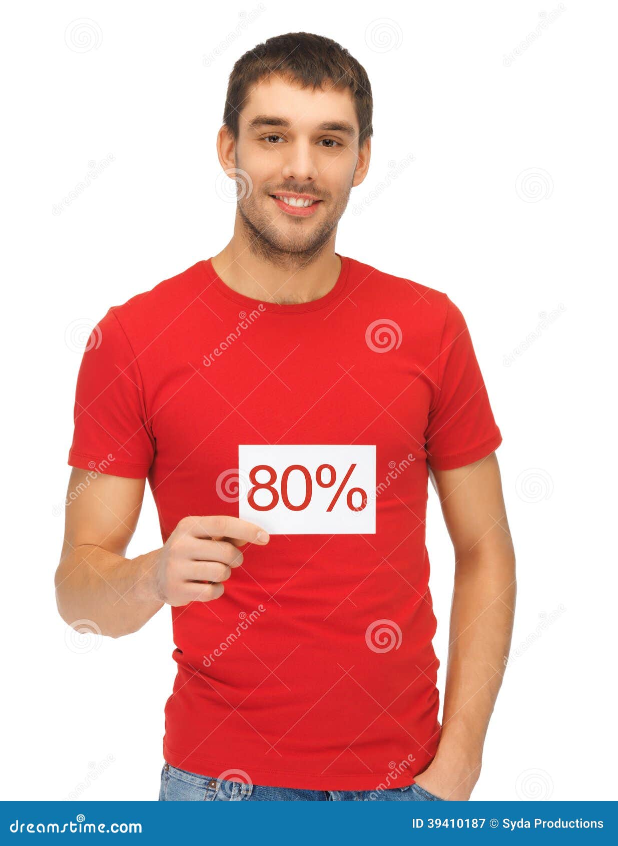 Handsome Man with Discount Card Stock Image - Image of clean, healthy ...