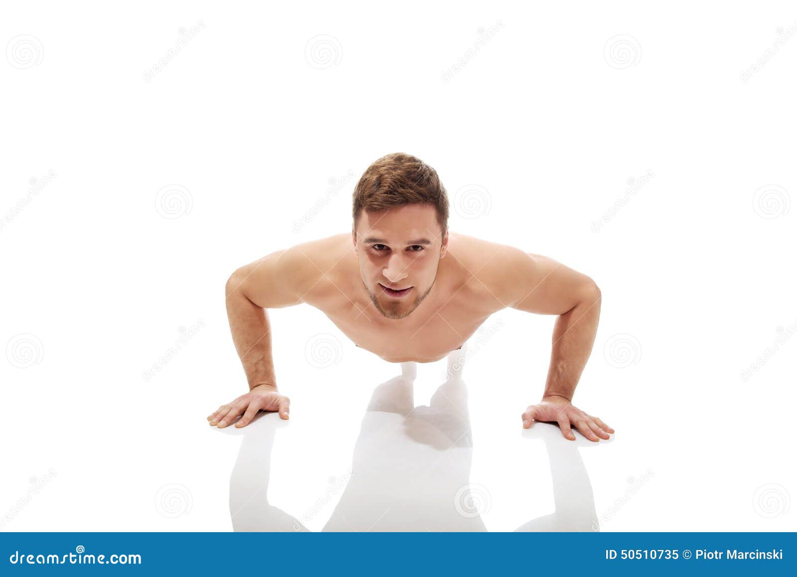Handsome man doing pumps. stock image. Image of lifestyle - 50510735