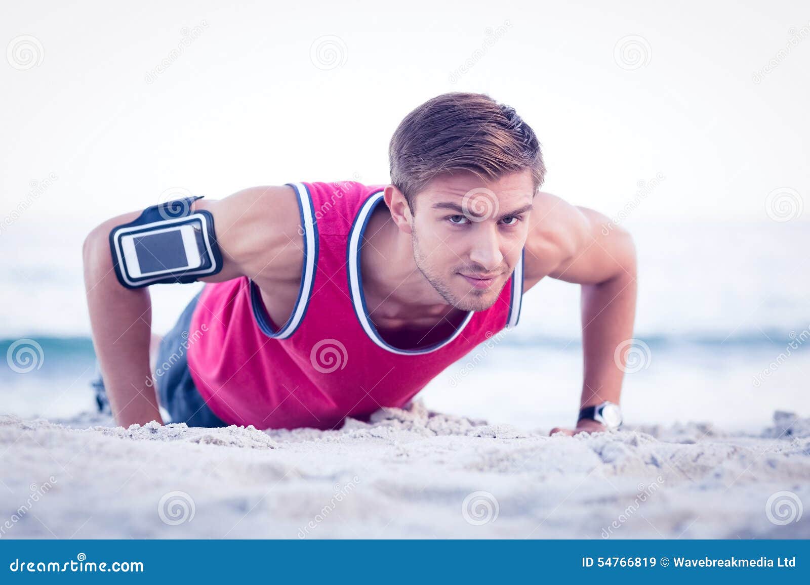 Handsome Man Doing Push Ups Stock Image - Image of body, male: 54766819