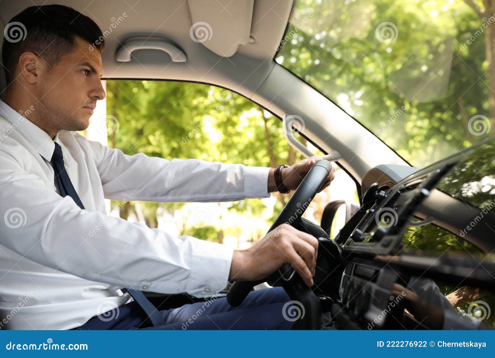 Handsome Man Driving His Luxury Car Stock Photo - Image of luxury ...