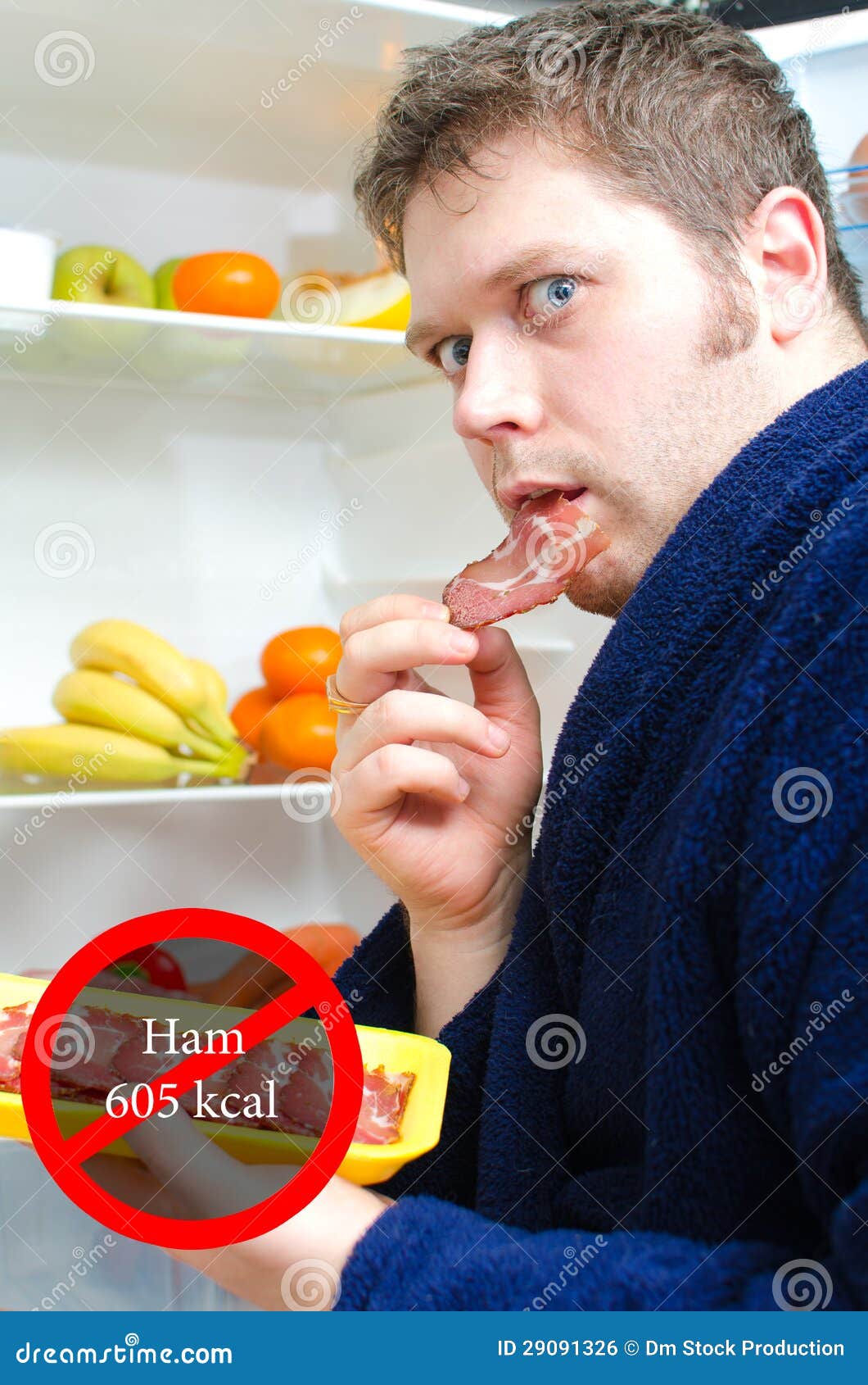 Handsome man eating ham stock photo. Image of cheese - 29091326