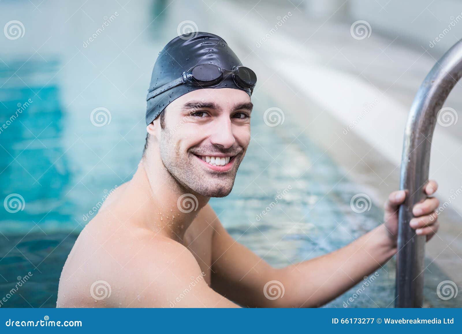 Handsome Man Getting Out of Water Stock Image - Image of attractive ...