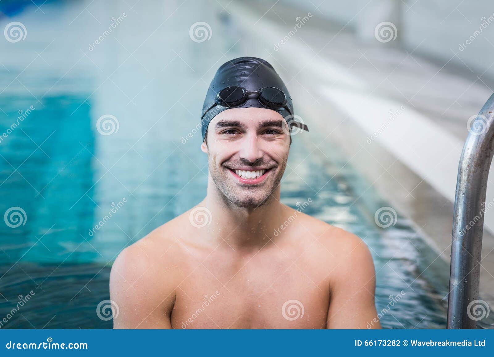 Handsome Man Getting Out of Water Stock Photo - Image of male, sport ...