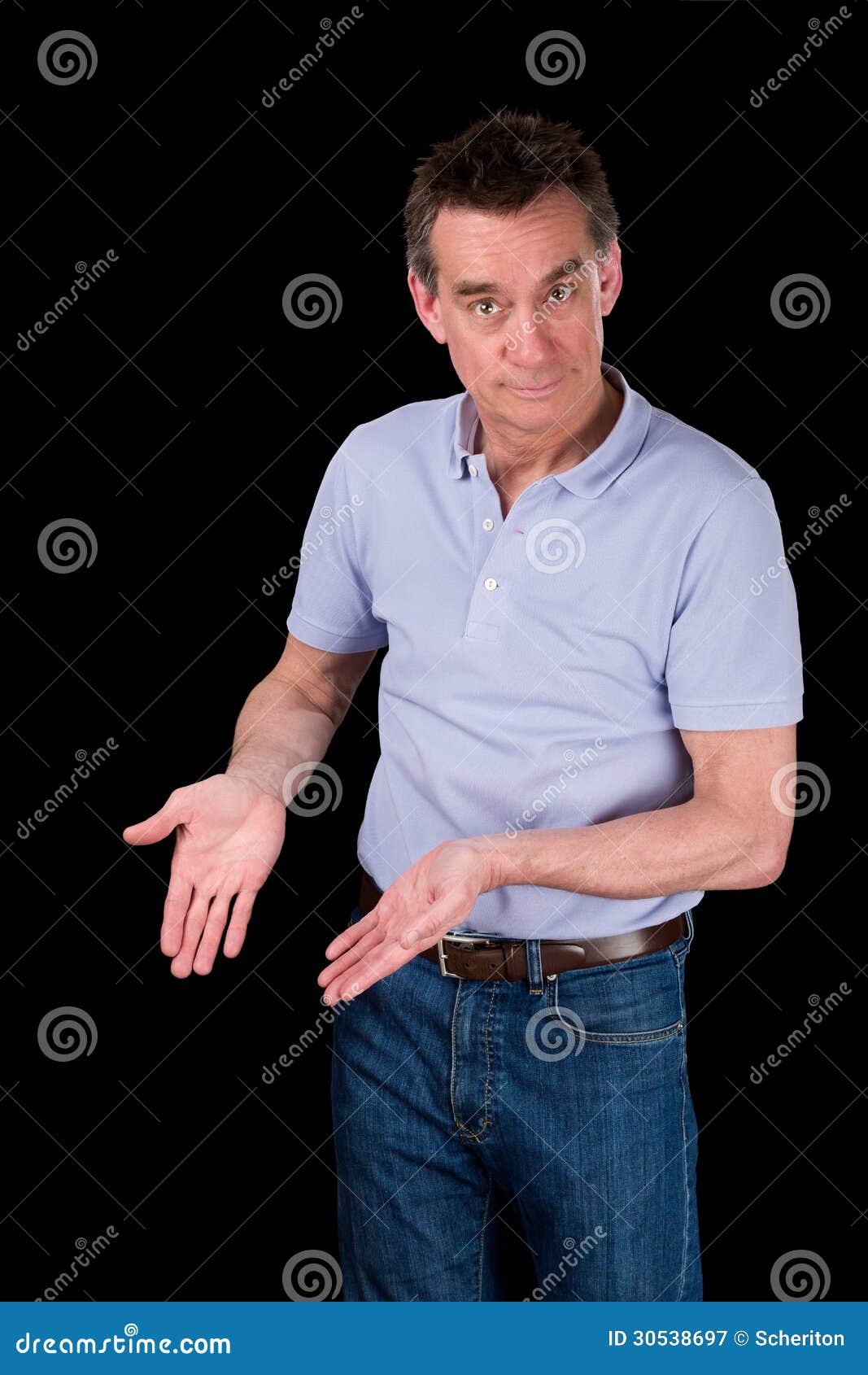 Handsome Man Hands Pointing Down Showing Something Stock Image - Image ...