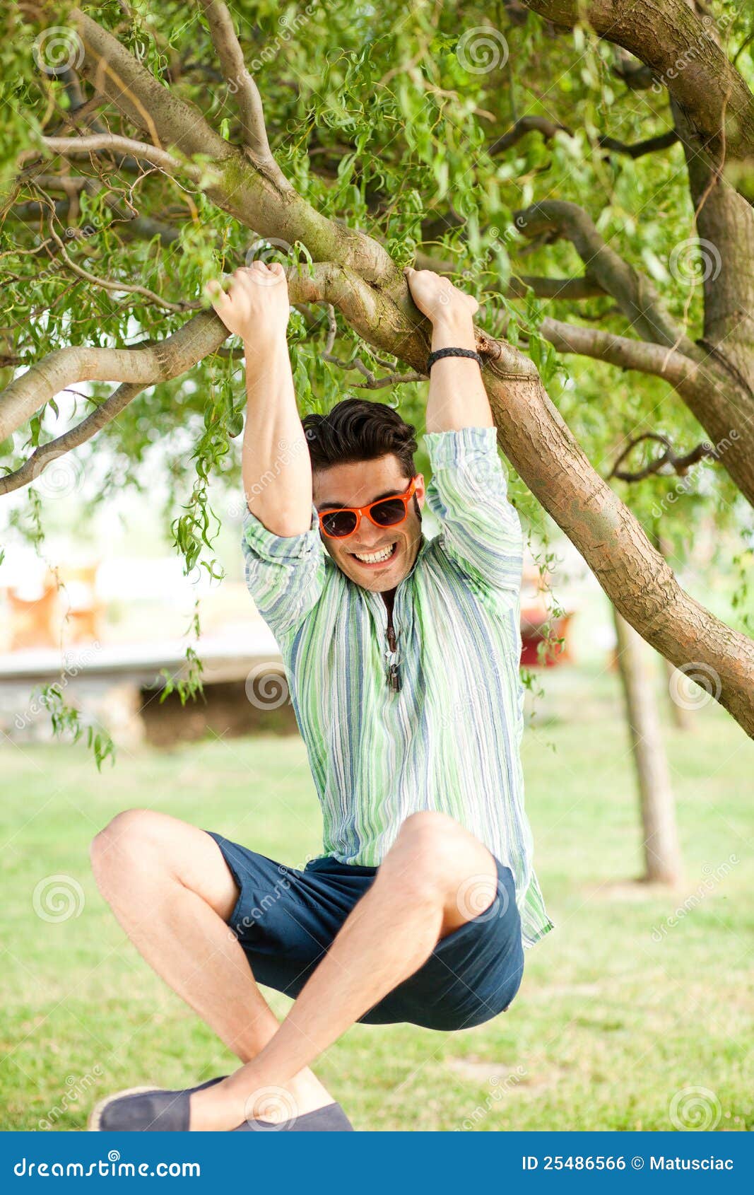 Handsome Man Having Fun in the Park Stock Photo - Image of confident ...