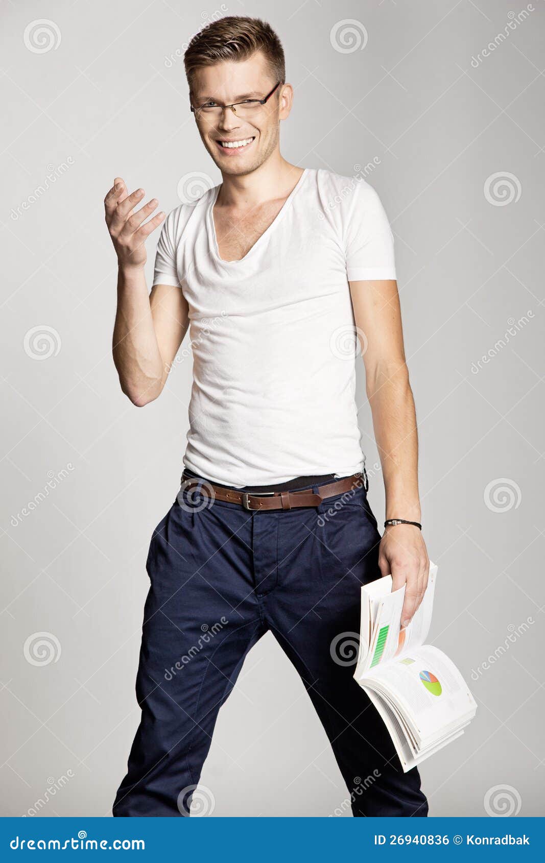 Handsome Man Having an Idea Stock Photo - Image of caucasian, copy ...