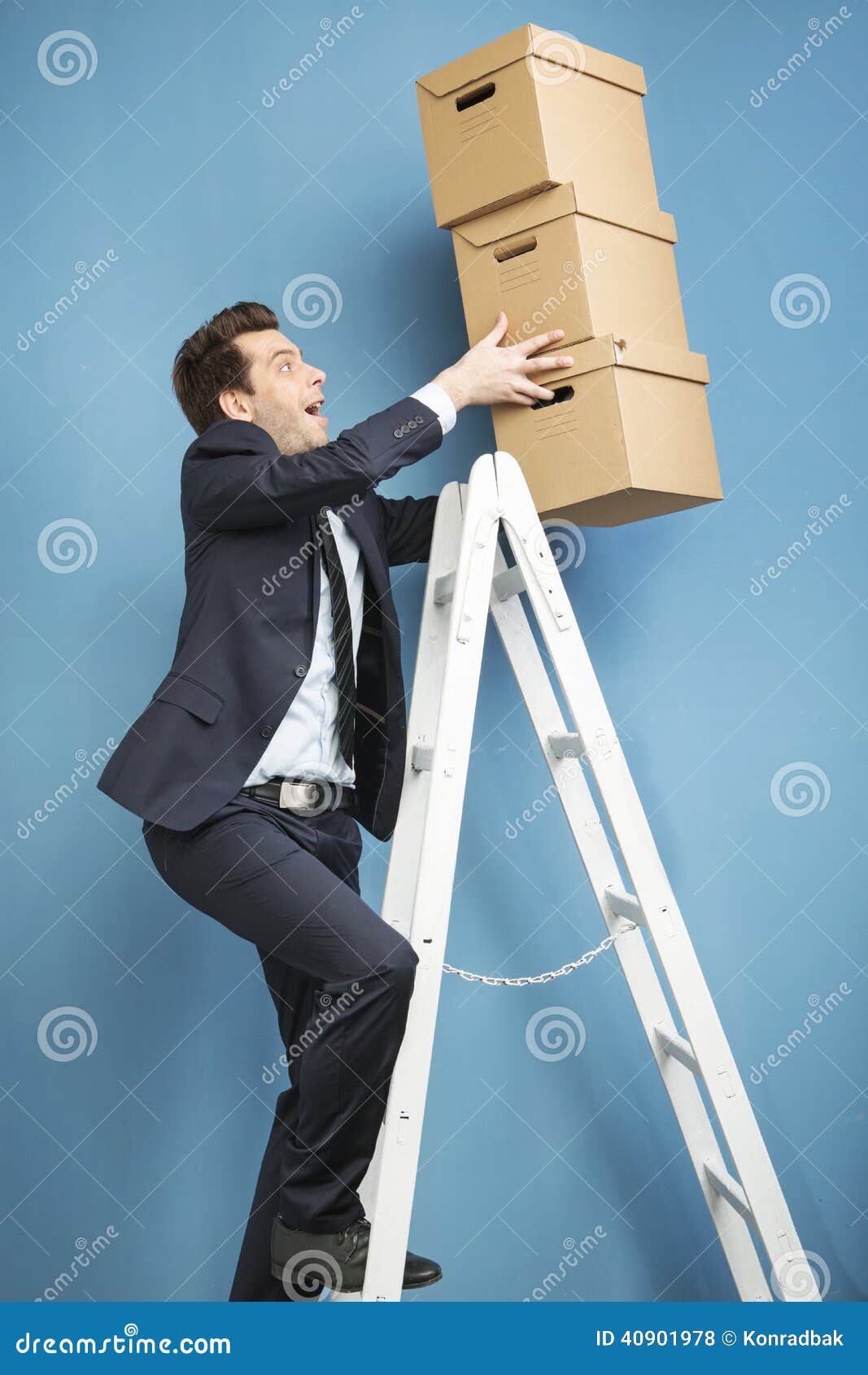 Handsome Man Holding the Boxes Stock Photo - Image of elegant ...