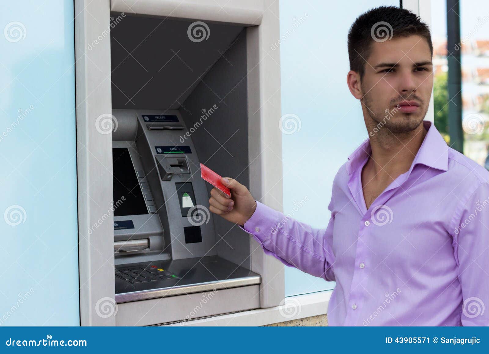 Handsome Man Holding a Credit Card Stock Image - Image of cash, credit ...