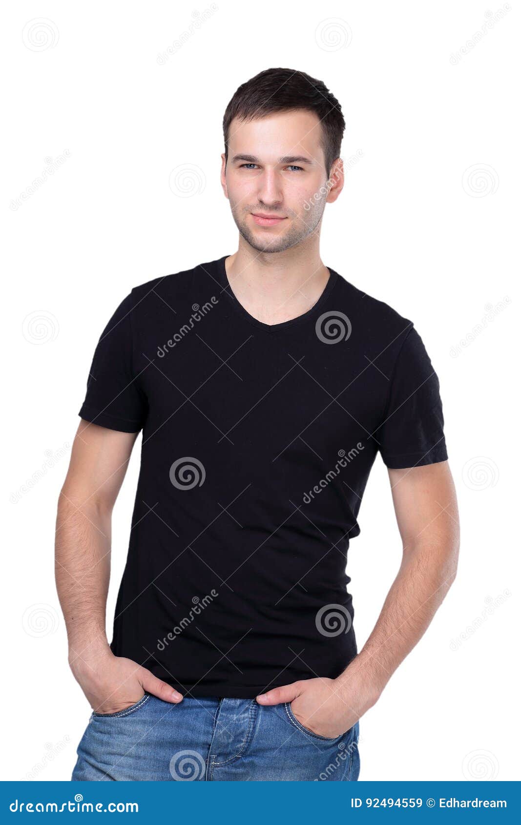 Handsome Man Isolated Over a White Background Stock Image - Image of ...