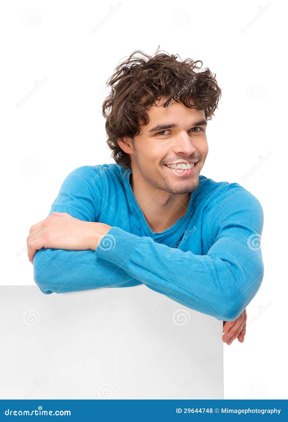 Handsome Man Leaning on Black Signboard Stock Photo - Image of board ...