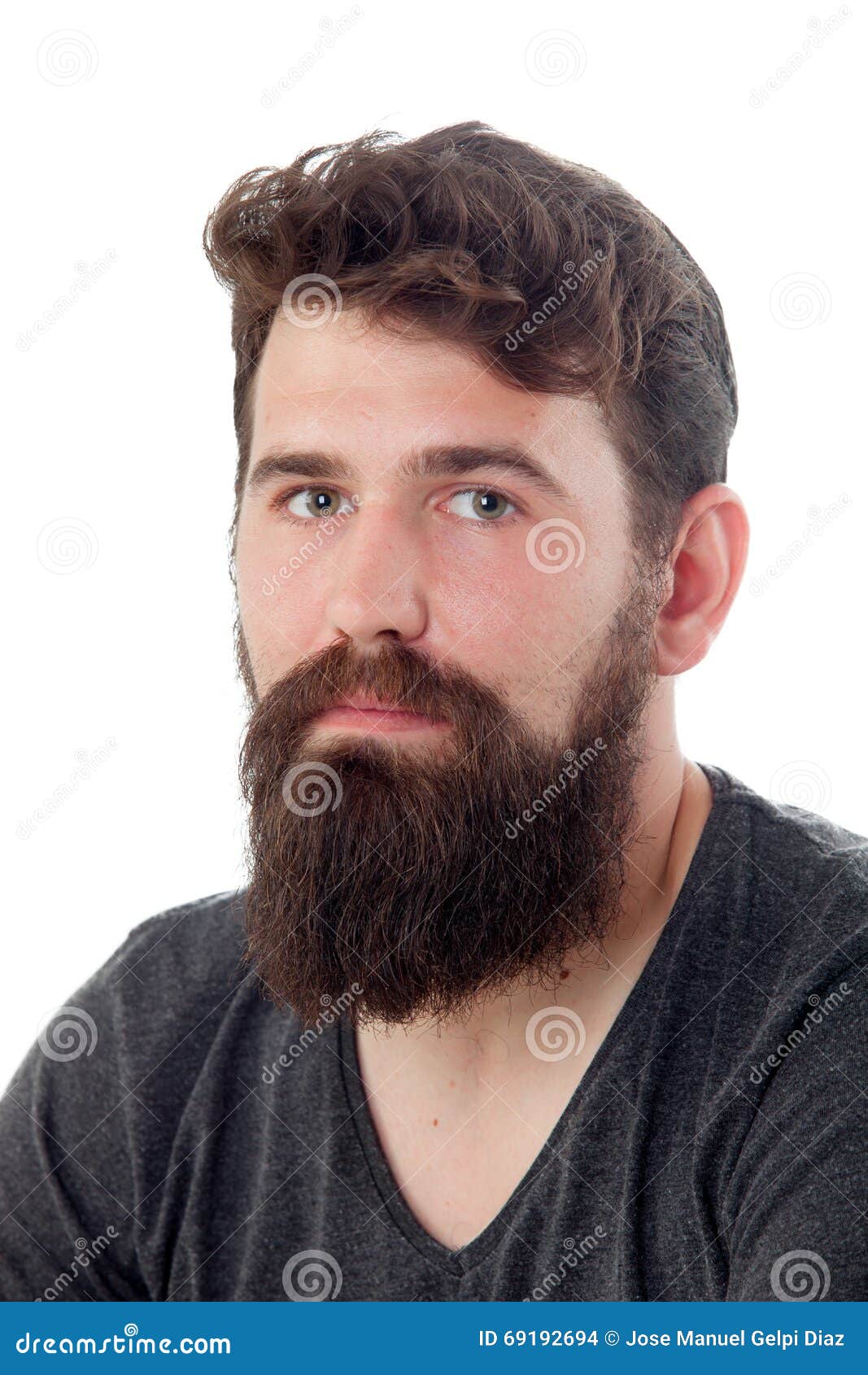 Handsome Man with Long Beard Stock Photo - Image of hairstyle, hipster ...