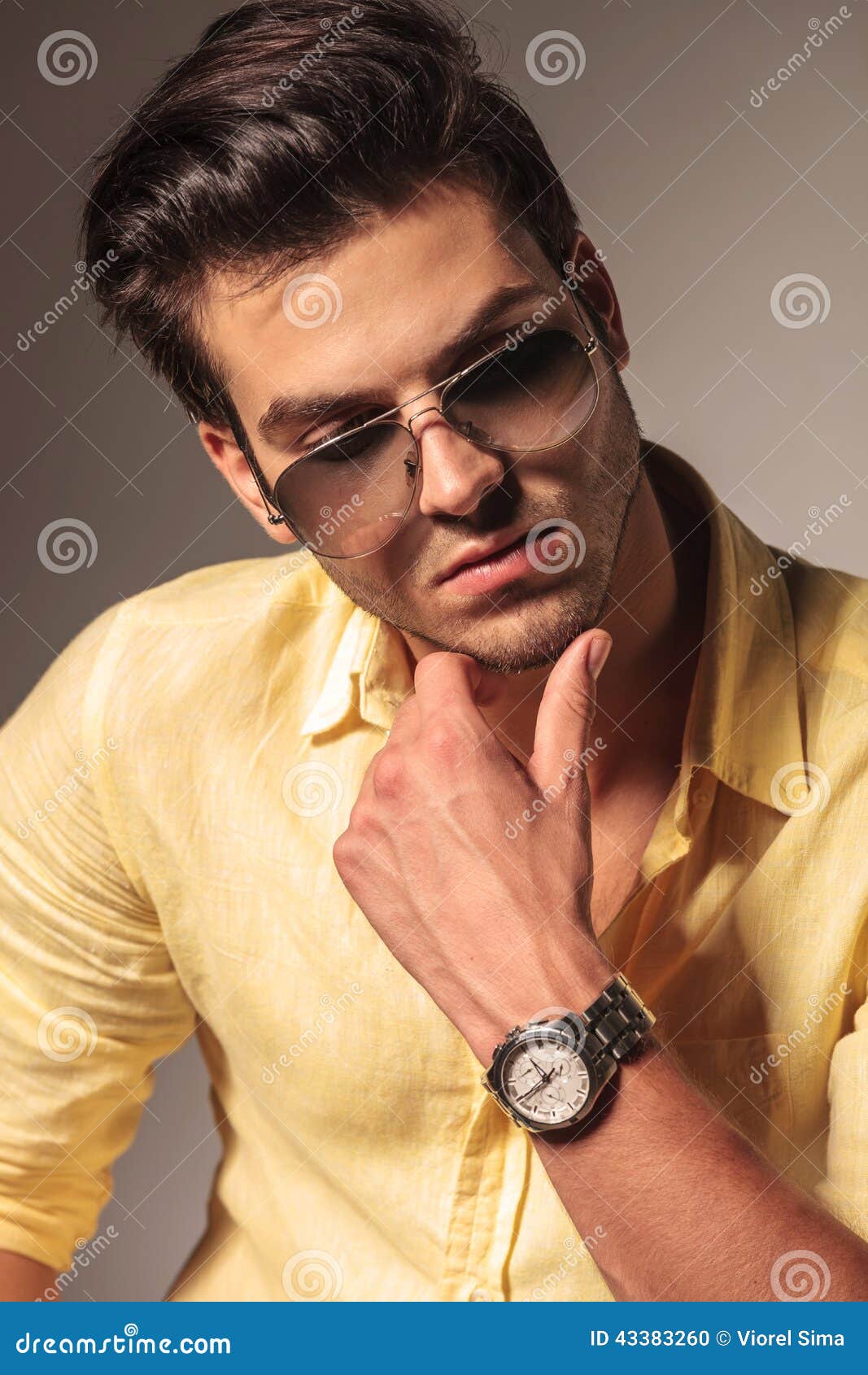 Handsome man looking away stock photo. Image of handsome - 43383260
