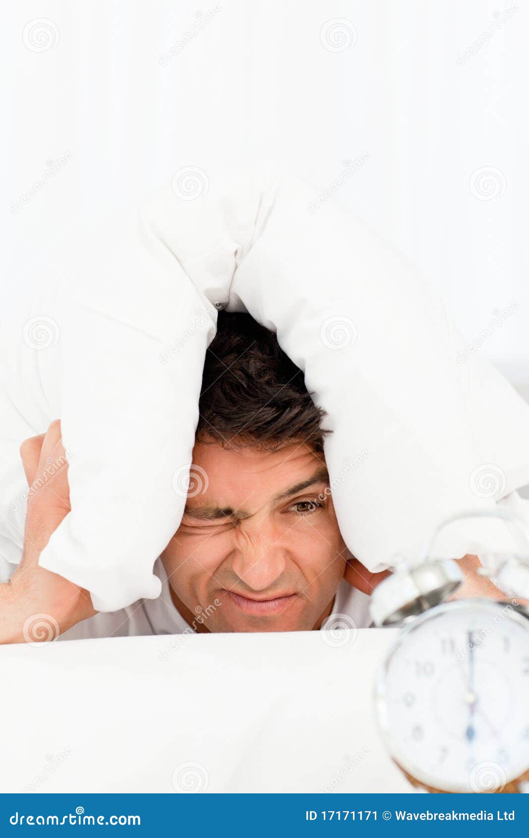 Handsome Man Looking at His Clock Stock Image - Image of countdown ...