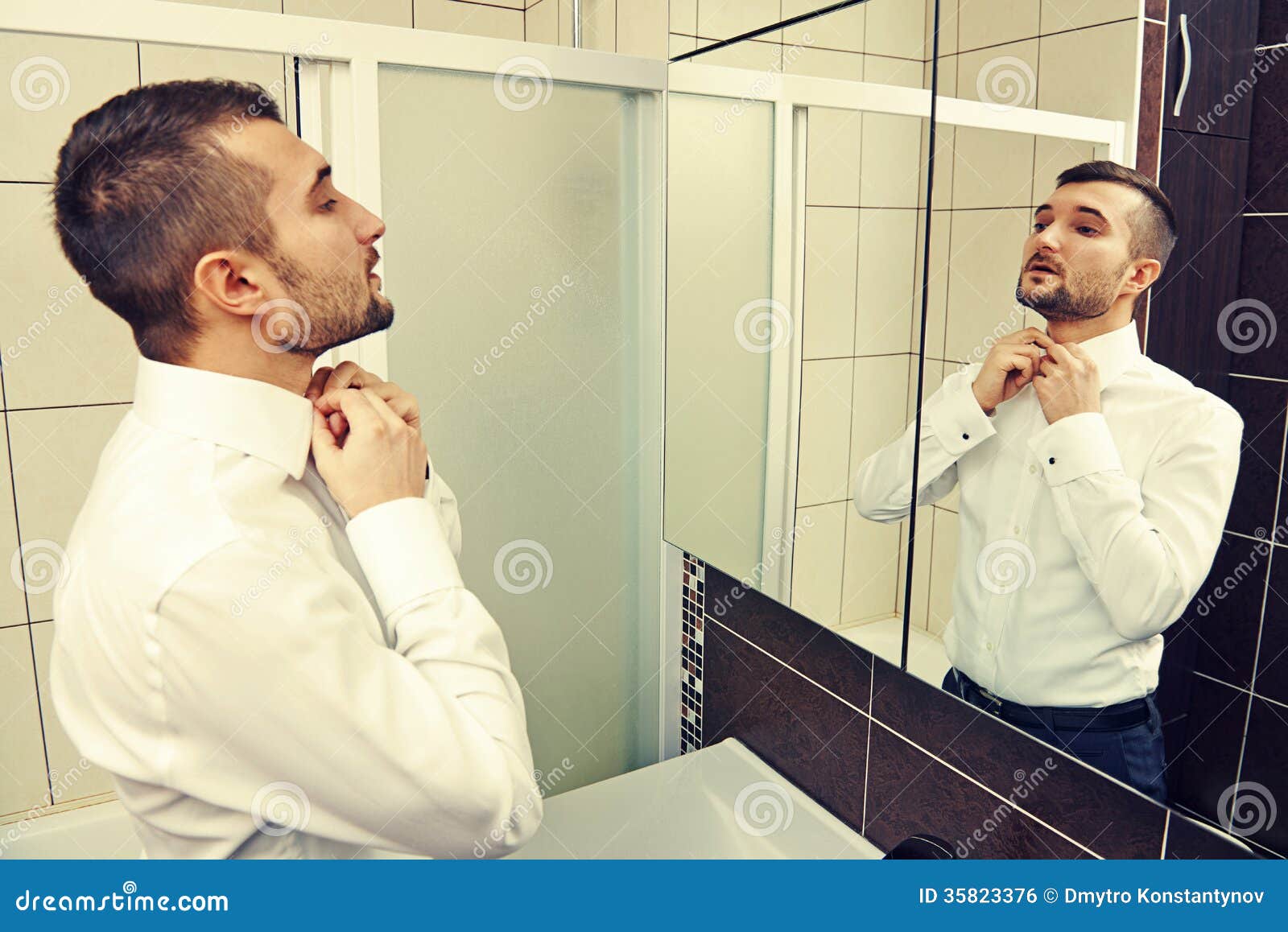 Handsome Man Looking at Mirror Stock Photo - Image of handsome ... Handsome Man Looking at Mirror Stock Photo - Image of handsome ...