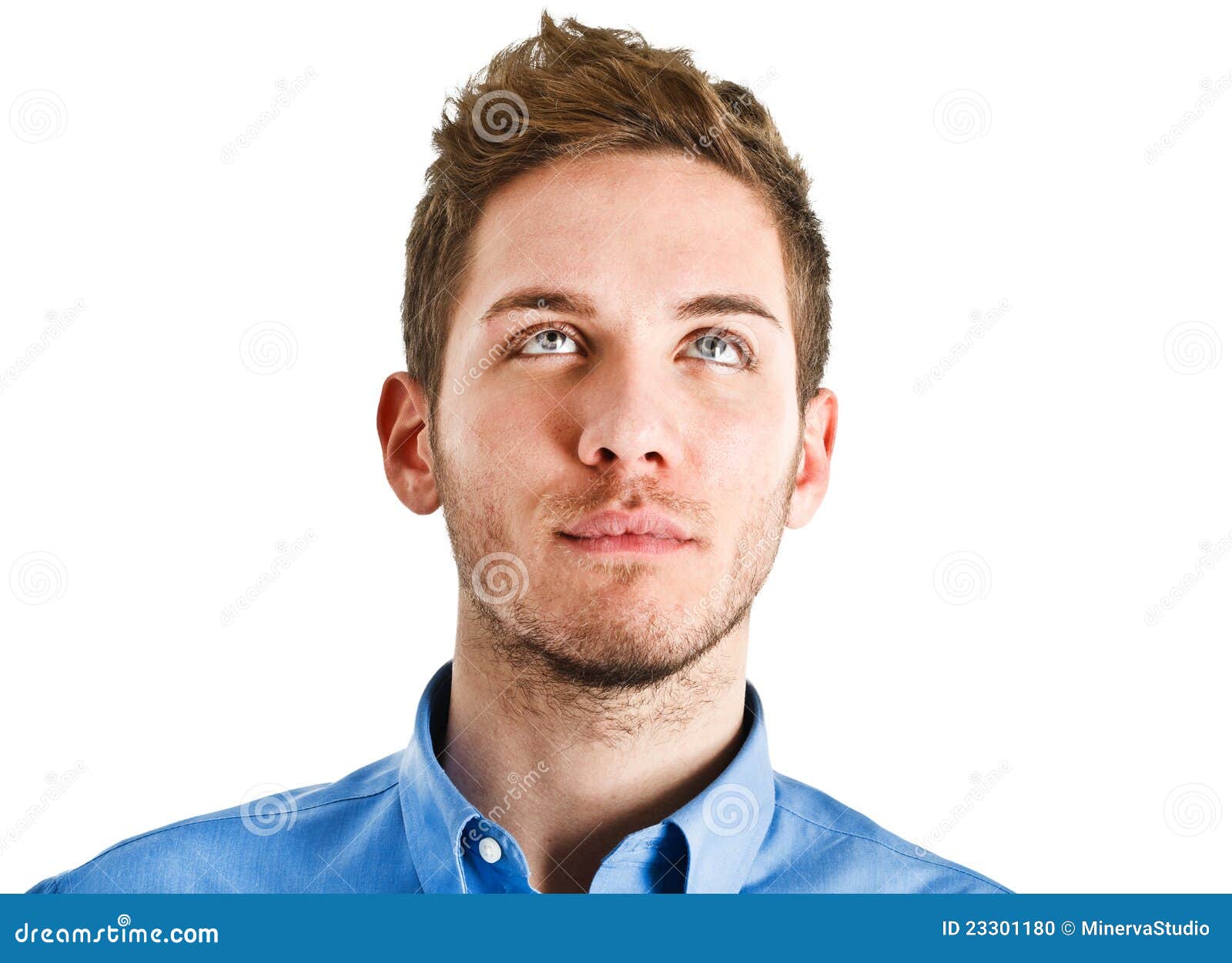Handsome man looking up stock photo. Image of handsome - 23301180