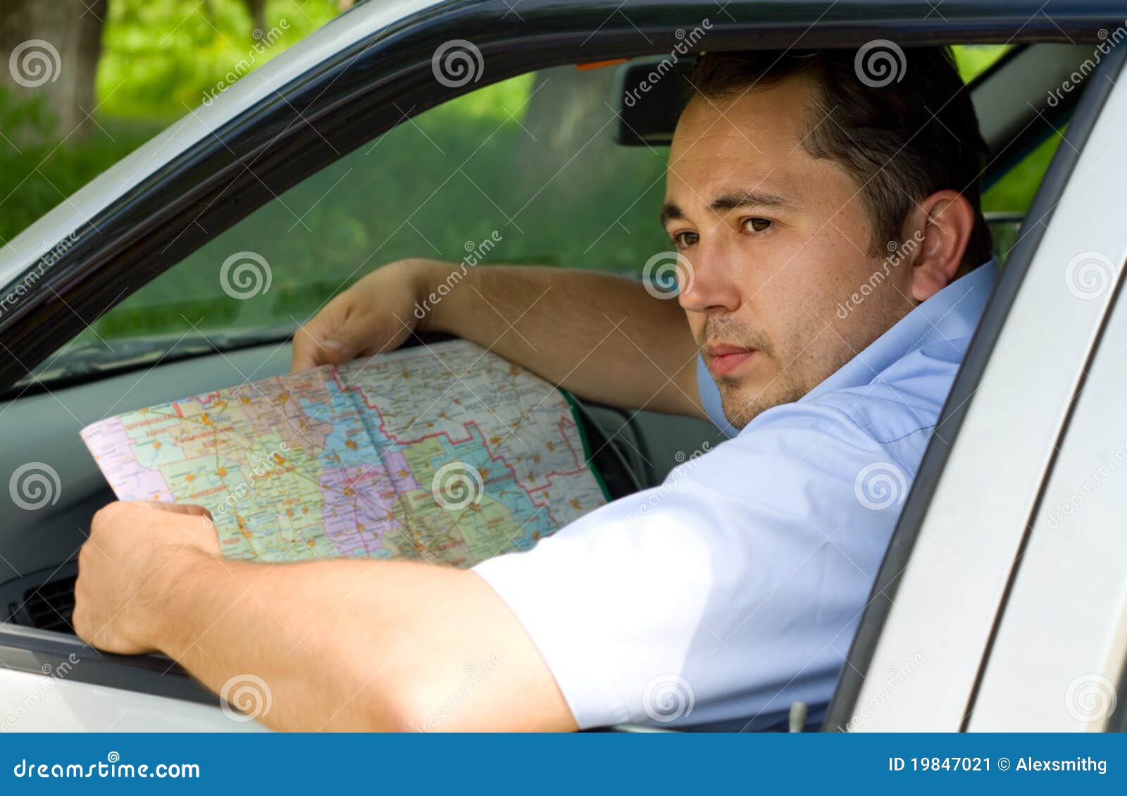 Handsome man lost at road stock image. Image of lonely - 19847021