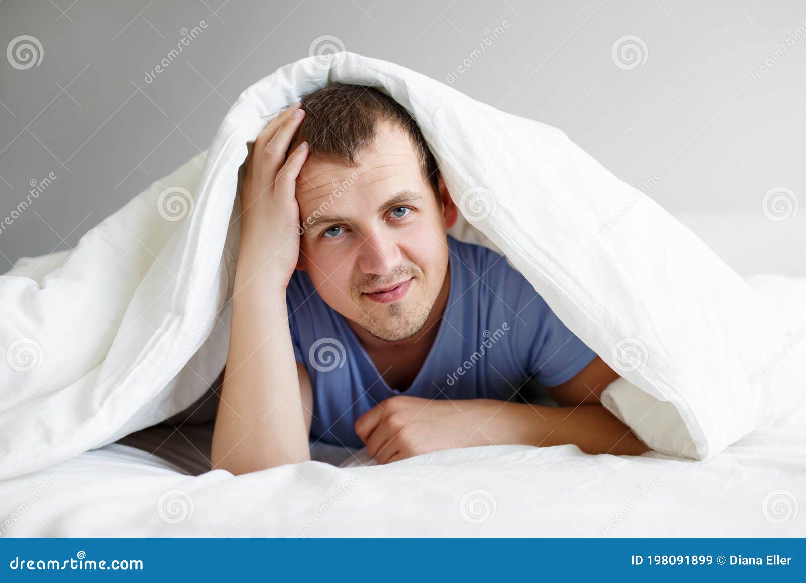 Handsome Man Lying in Bed Under Blanket Stock Image - Image of comfort ... Handsome Man Lying in Bed Under Blanket Stock Image - Image of comfort ...