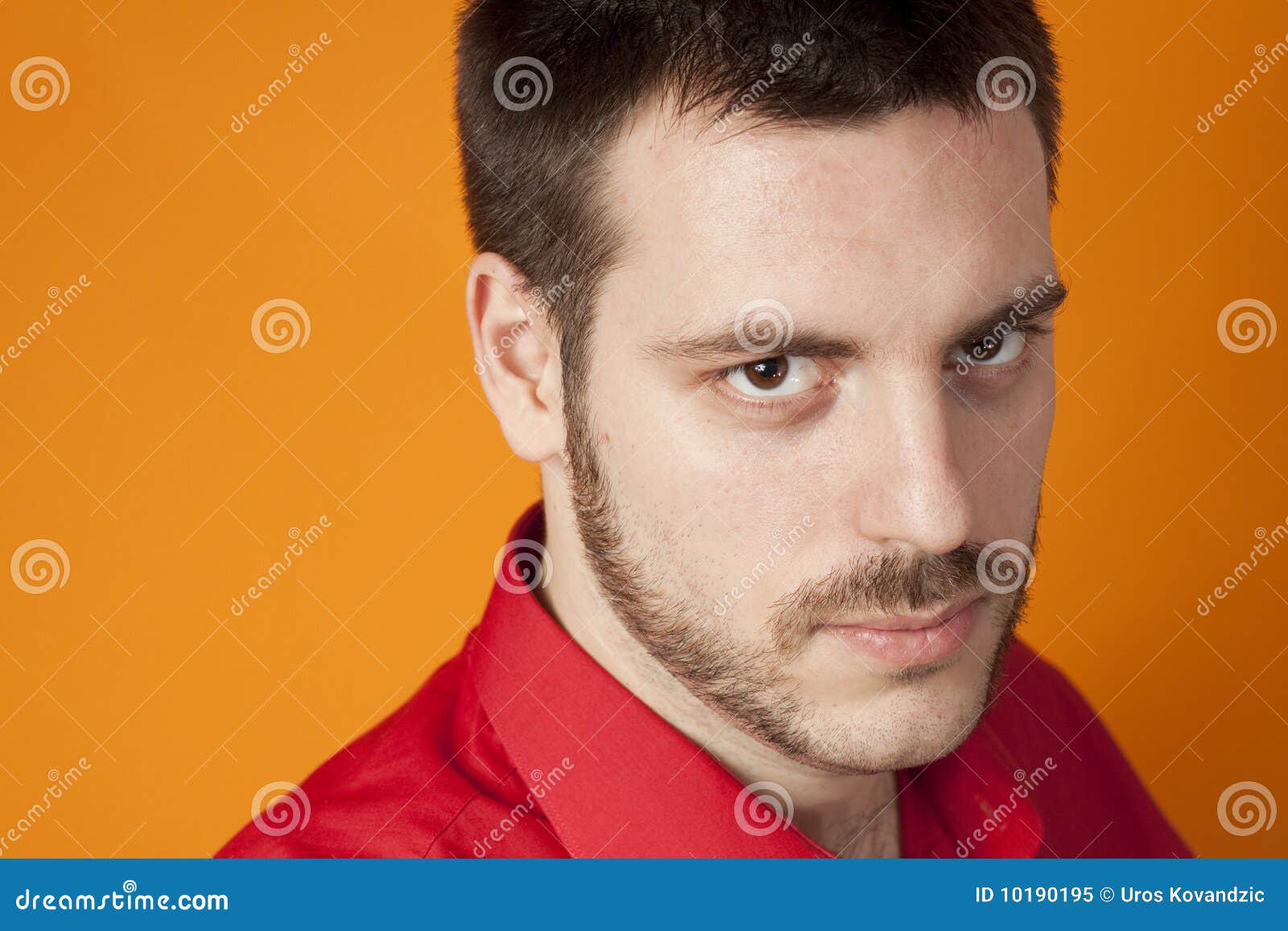 Handsome Man with Macho Expression Stock Image - Image of expressive ...