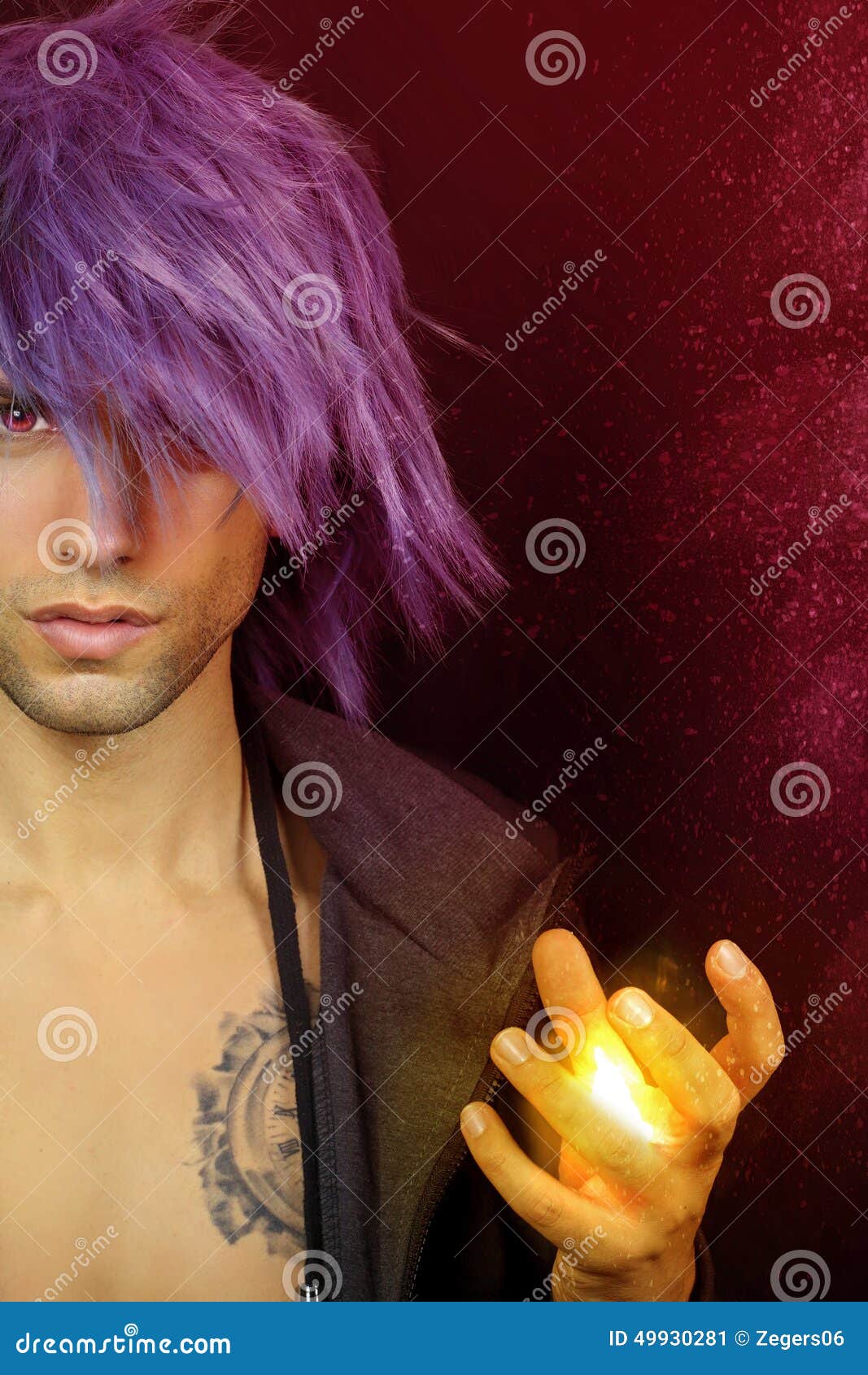 Handsome Man with Magical Powers Stock Image - Image of energy ...